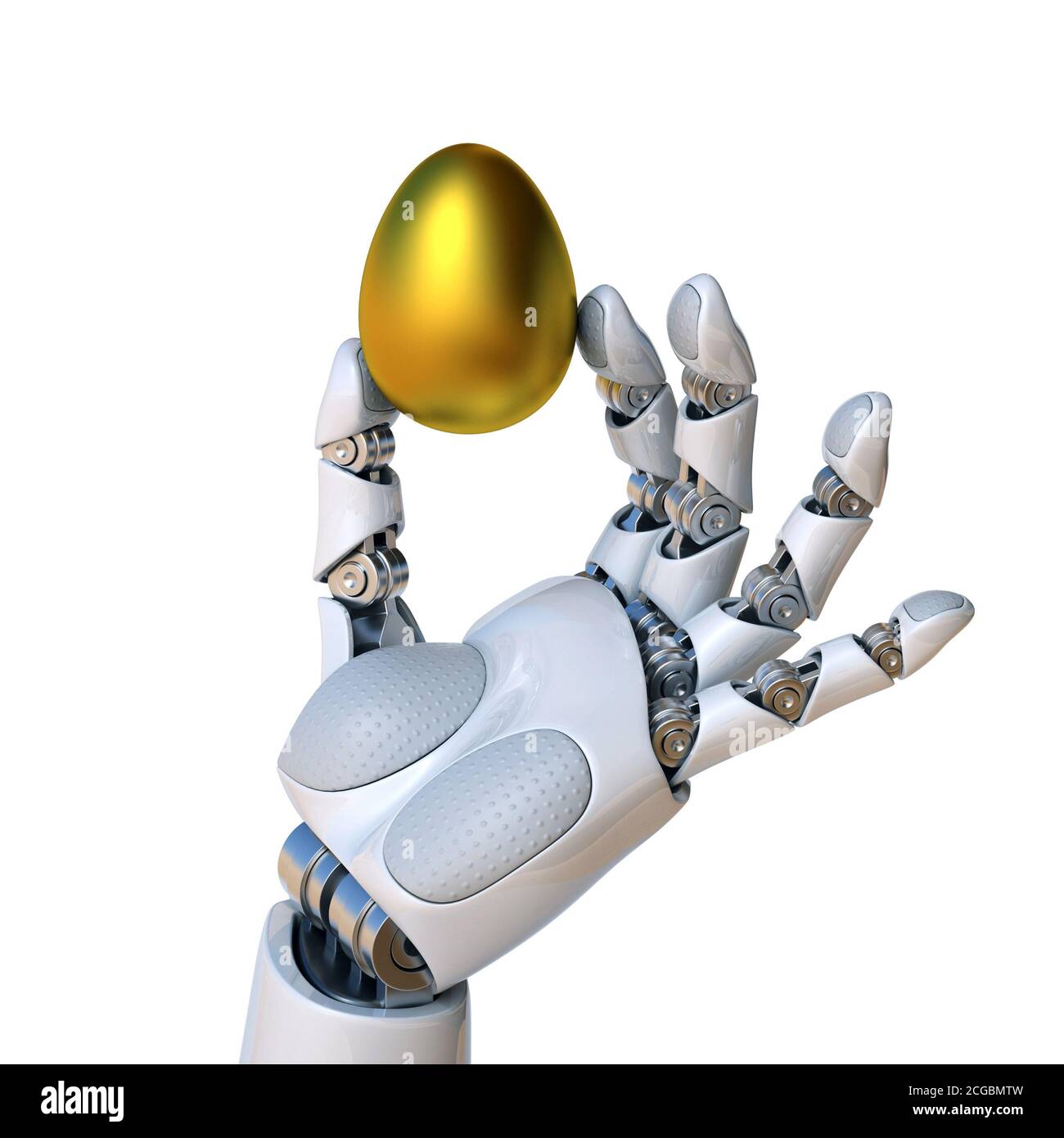 Robotic hand holding egg illustration Cut Out Stock Images & Pictures ...