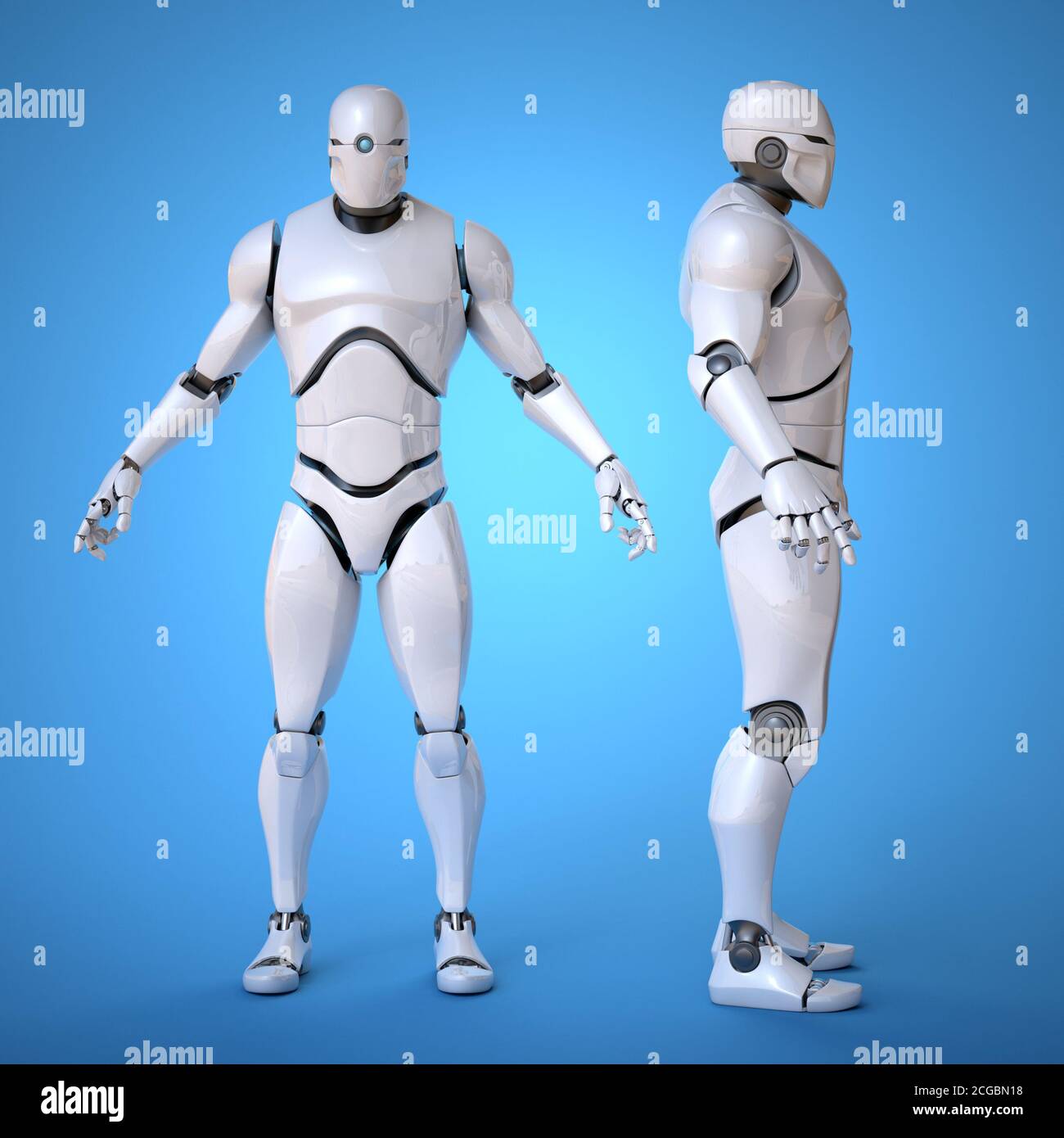 Robots futuristic design concept 3d rendering Stock Photo - Alamy