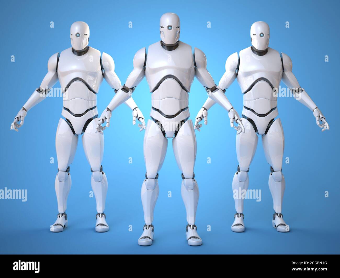 Robots futuristic design concept 3d rendering Stock Photo - Alamy
