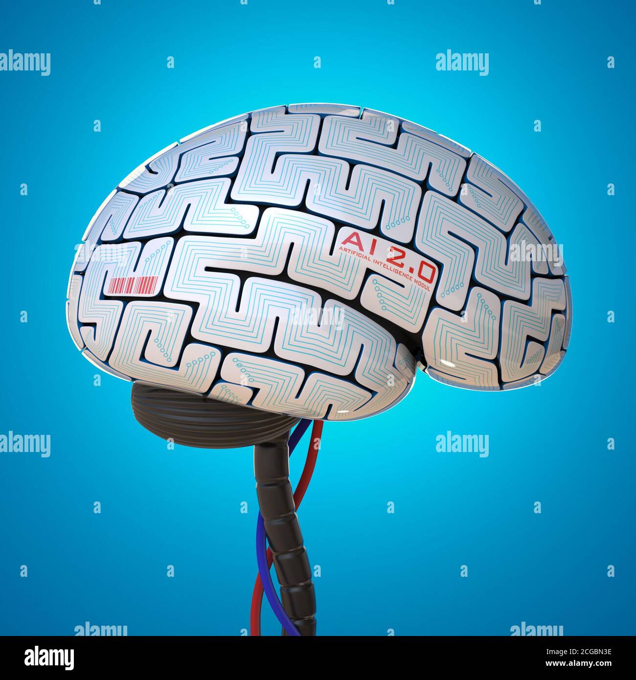 Human brain body wire model hi-res stock photography and images - Alamy