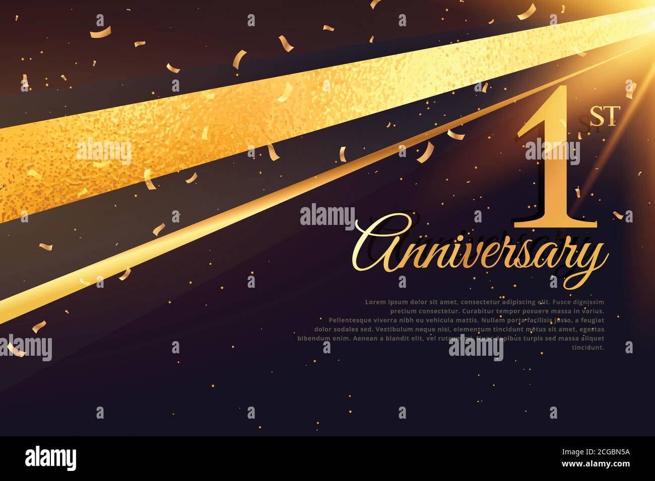 1st year anniversary Stock Vector Images - Alamy