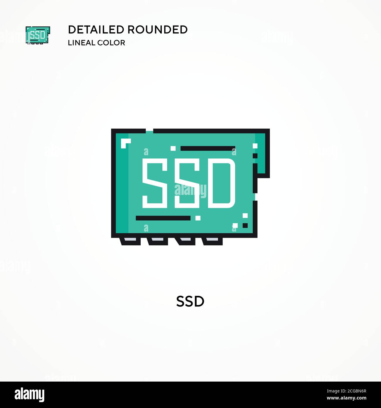 Ssd vector icon. Modern vector illustration concepts. Easy to edit and ...