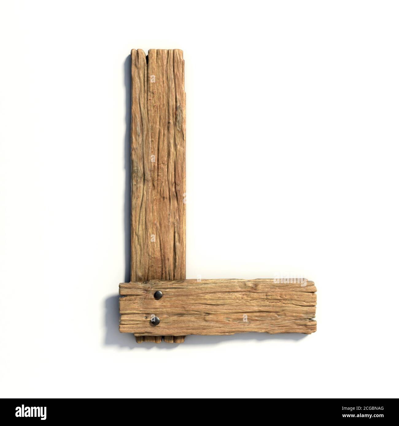 Wood font, plank font letter L Stock Photo - Alamy