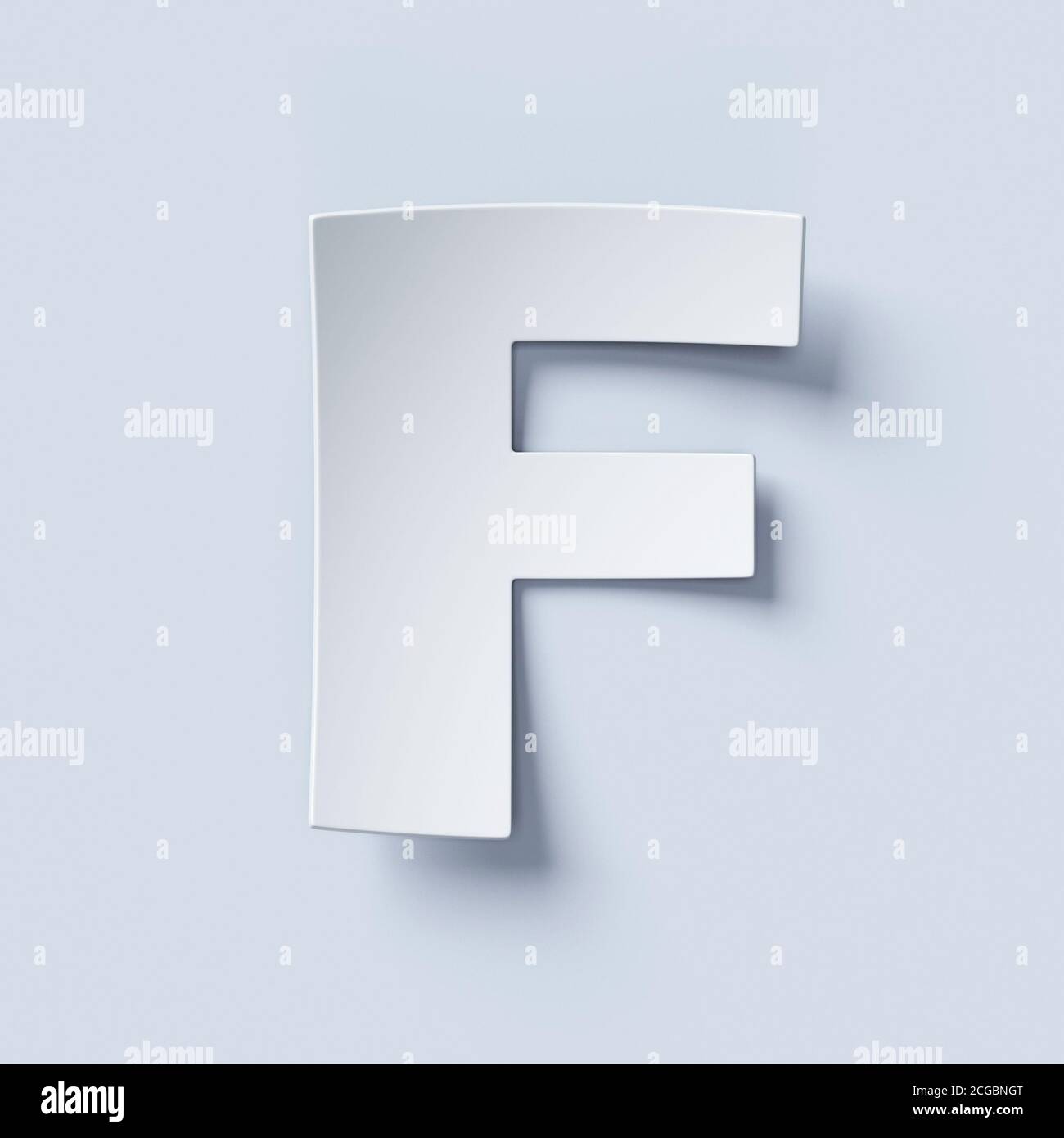 White bent paper font letter F Stock Photo - Alamy