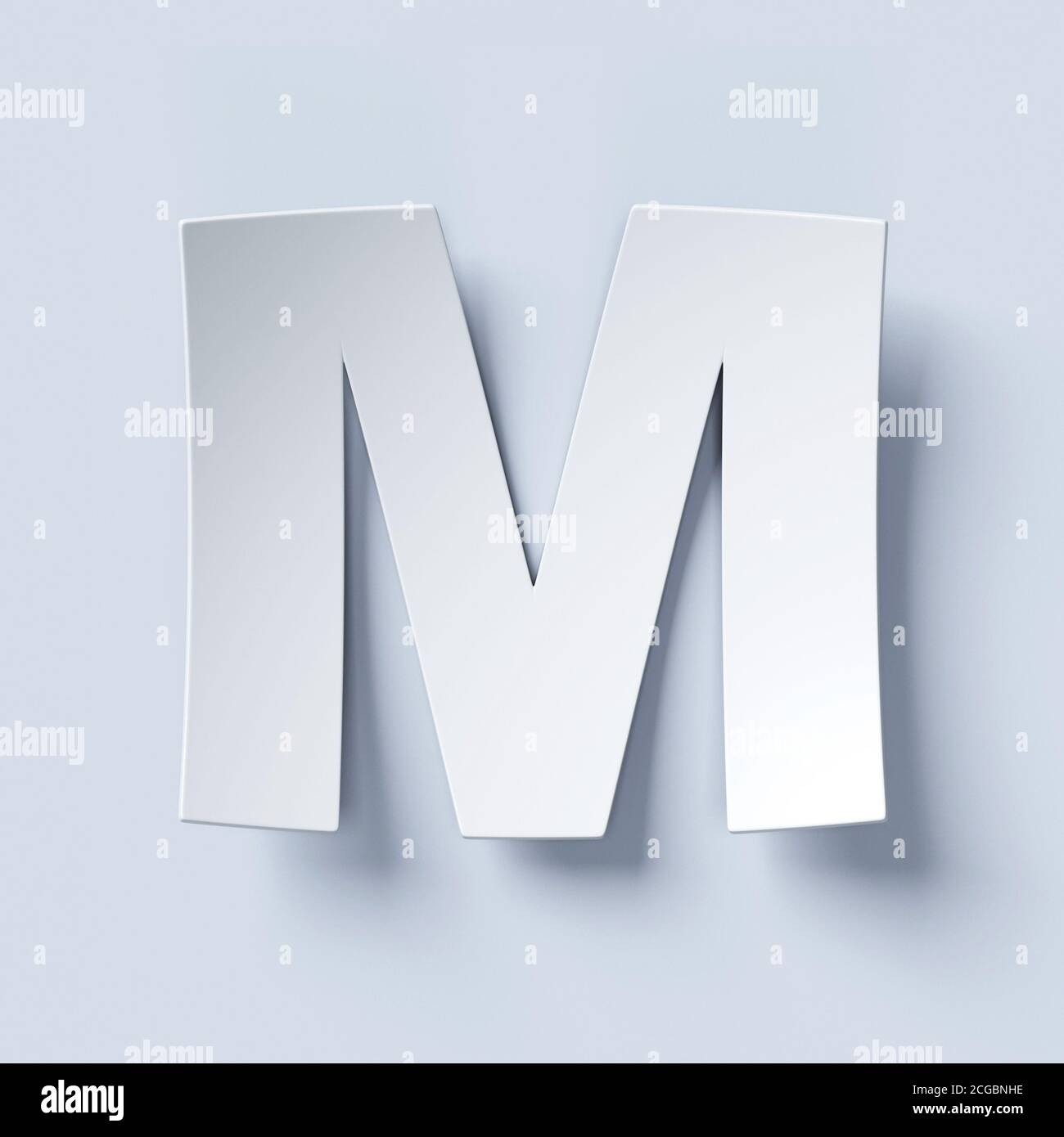White bent paper font letter M Stock Photo - Alamy