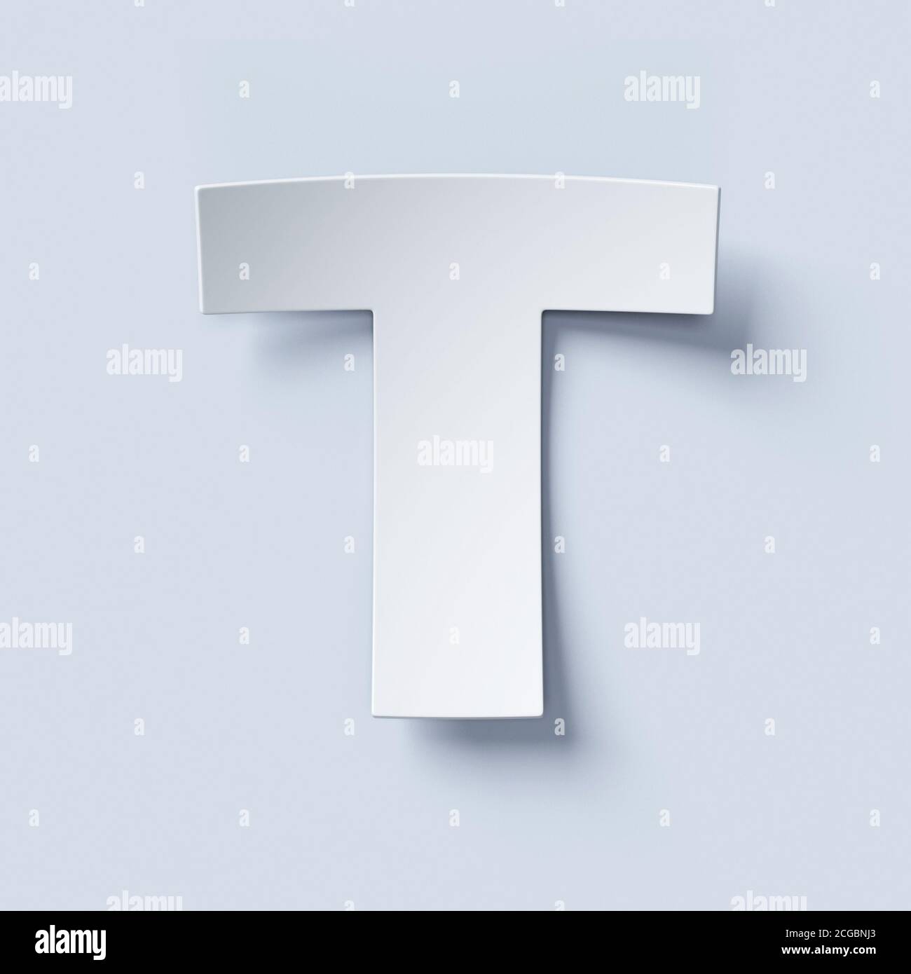 White bent paper font letter T Stock Photo - Alamy