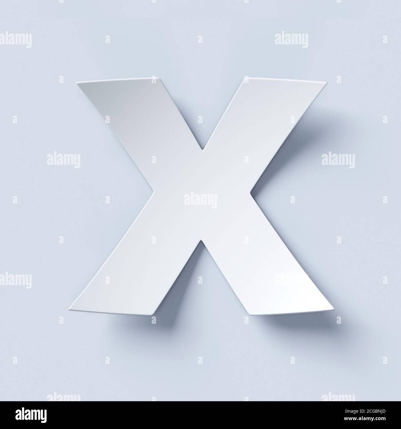 White bent paper font letter X Stock Photo - Alamy