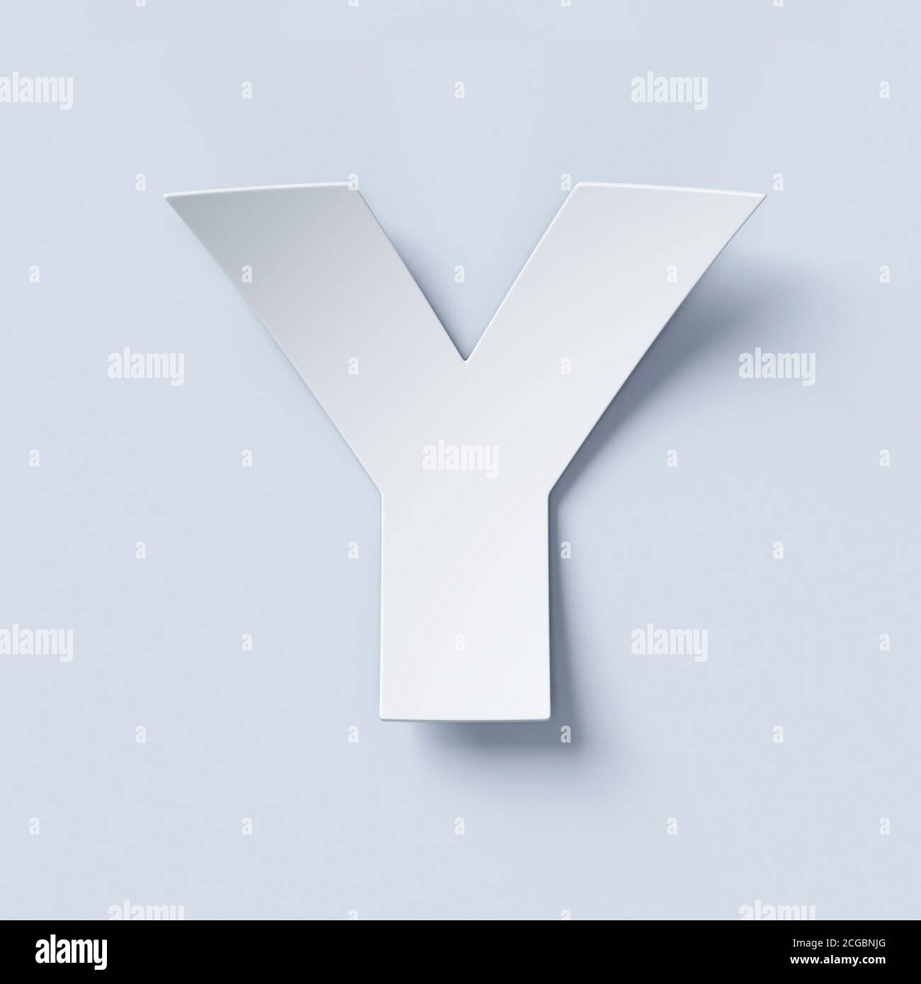 White bent paper font letter Y Stock Photo - Alamy