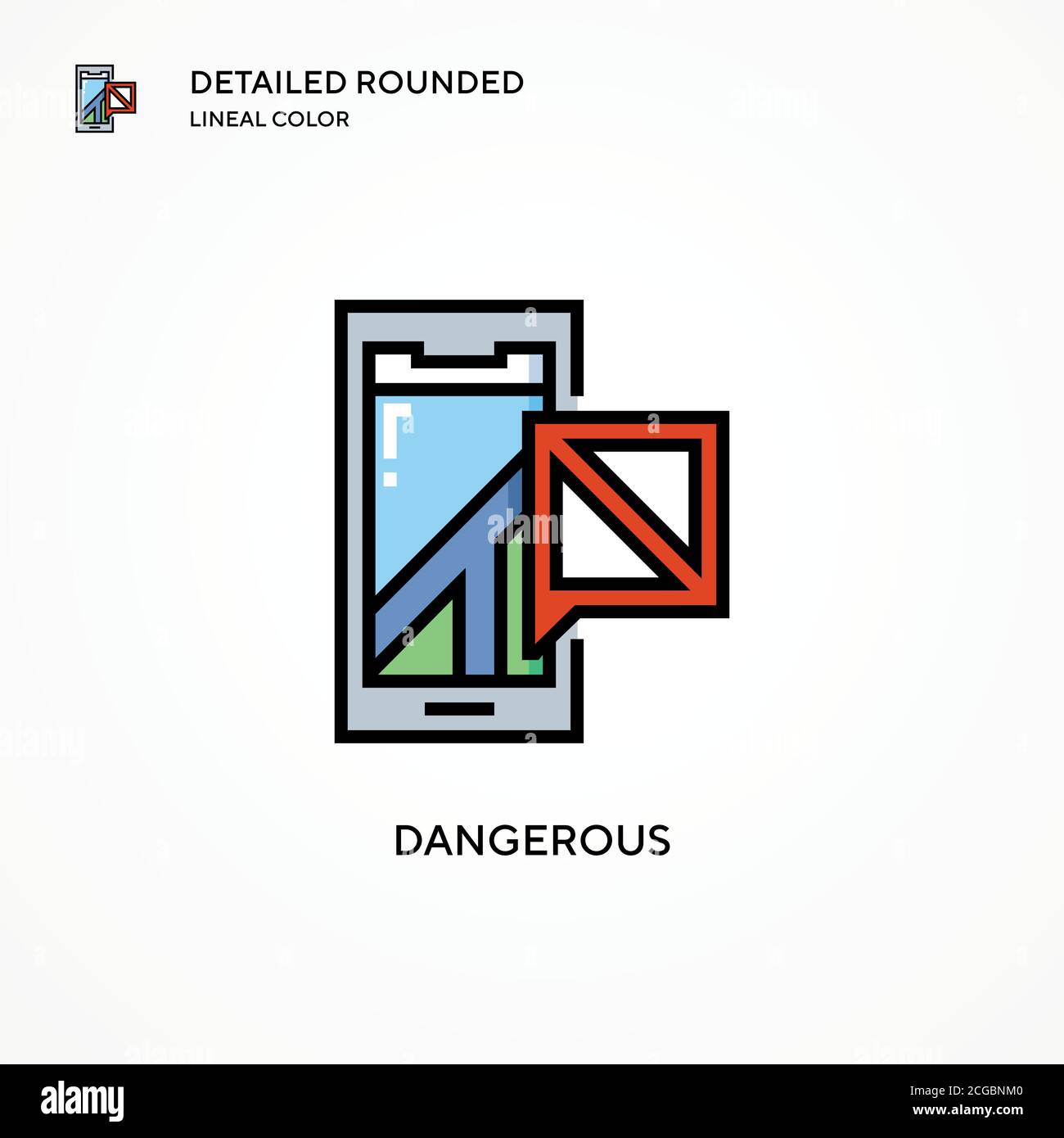 Dangerous vector icon. Modern vector illustration concepts. Easy to ...