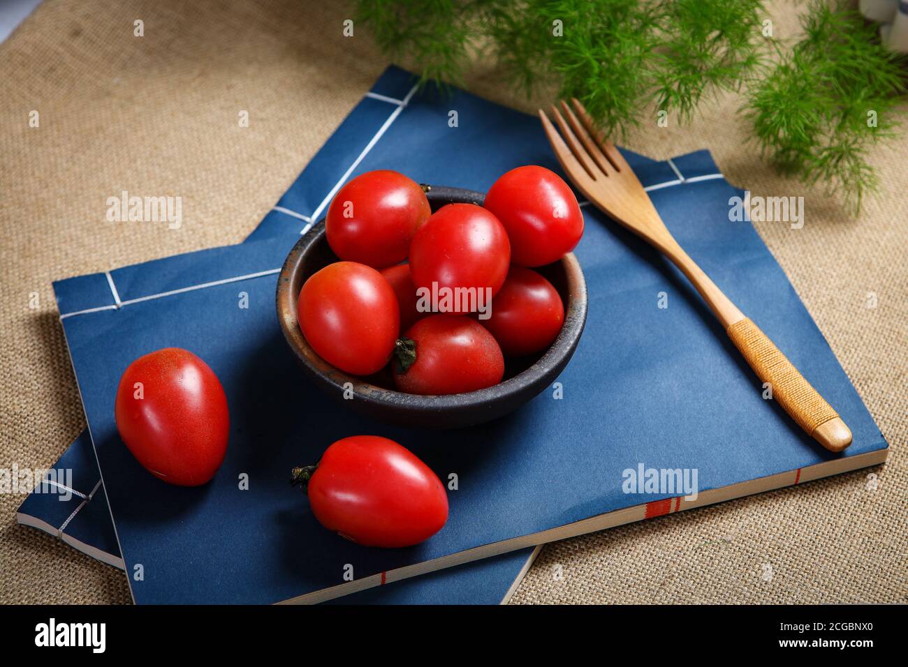 Tomatoes delicious afternoon tea Stock Photo - Alamy