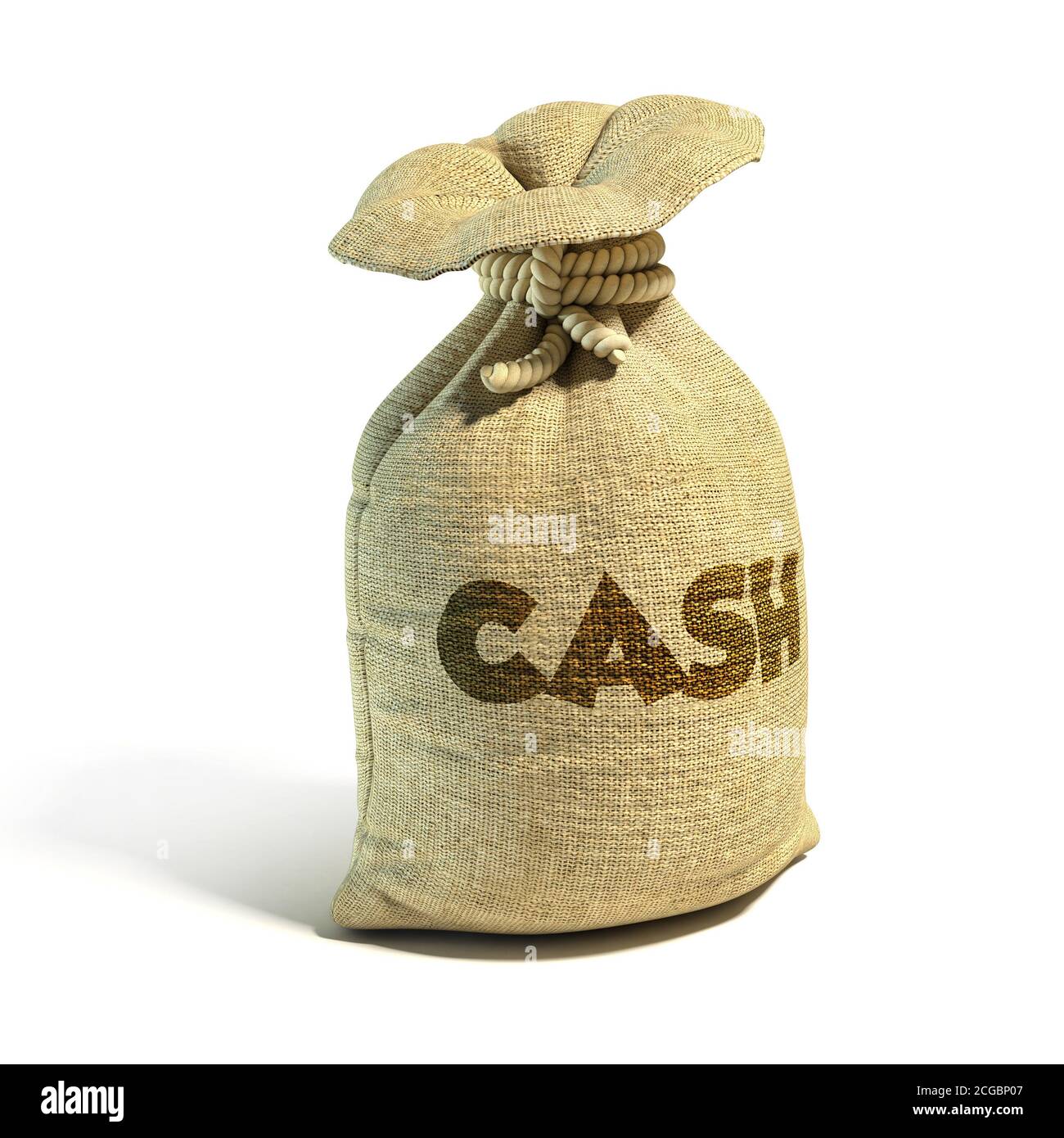 Money sack cash 3d rendering Stock Photo - Alamy