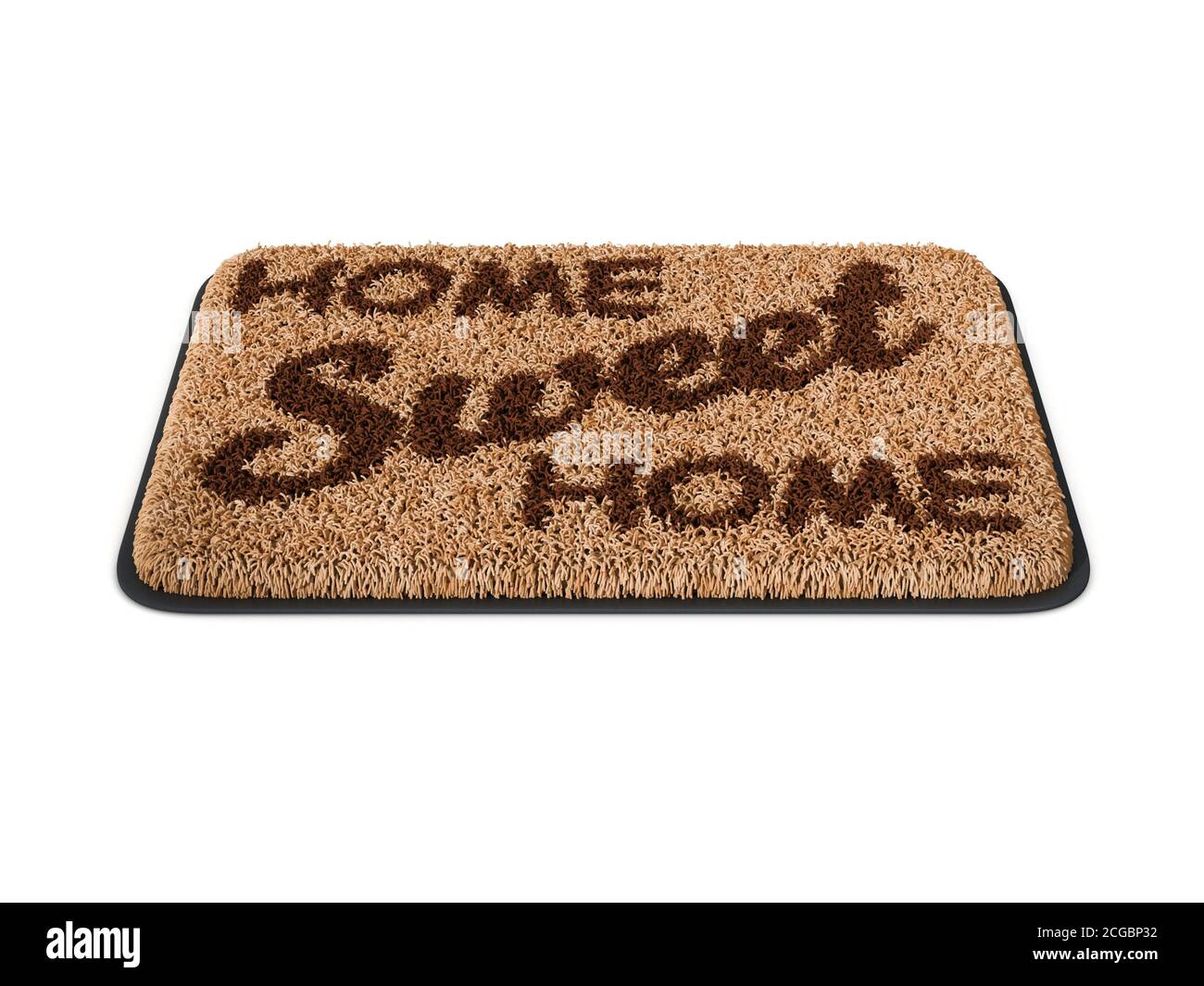 Home sweet home doormat 3d rendering Stock Photo - Alamy
