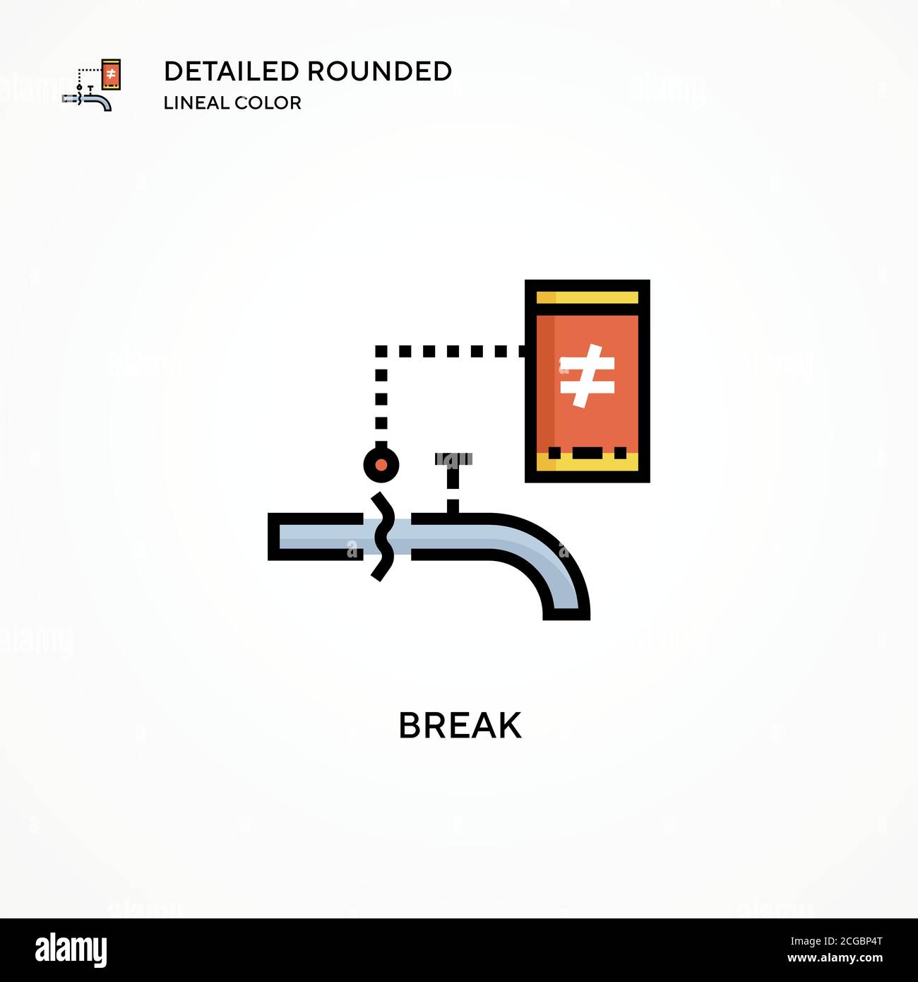 Break vector icon. Modern vector illustration concepts. Easy to edit ...