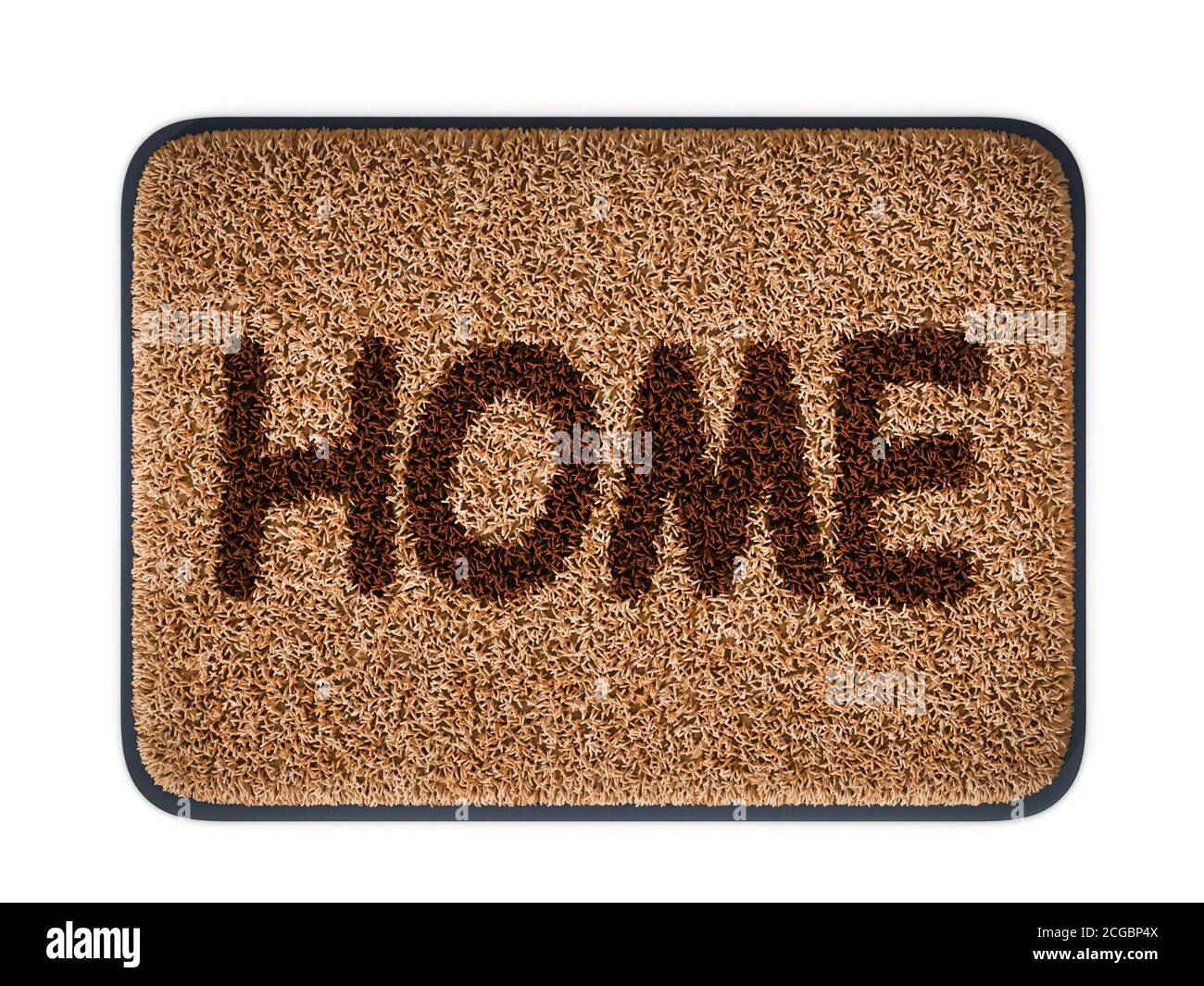 Home doormat 3d rendering Stock Photo - Alamy