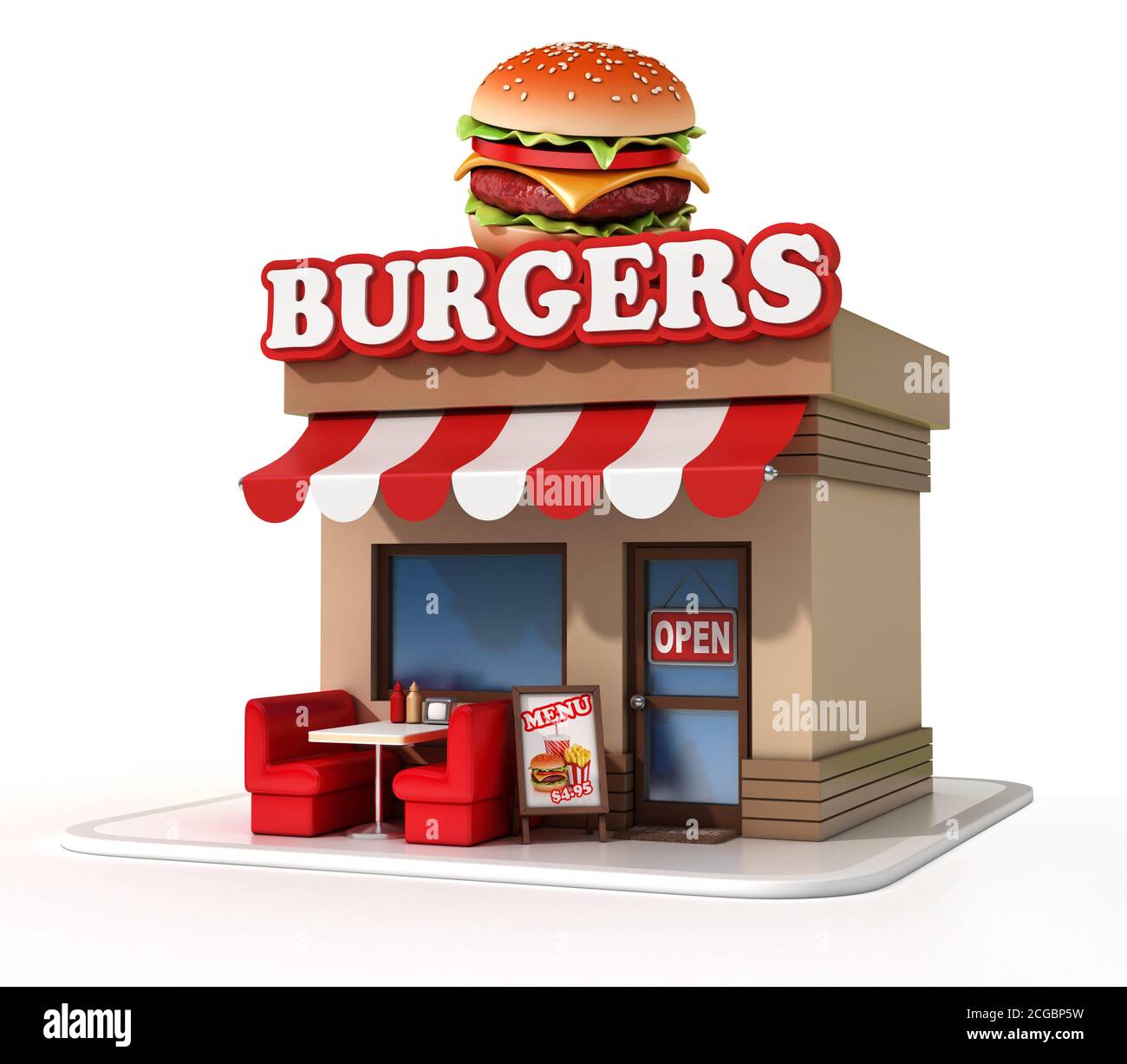 American diner exterior Cut Out Stock Images & Pictures - Alamy
