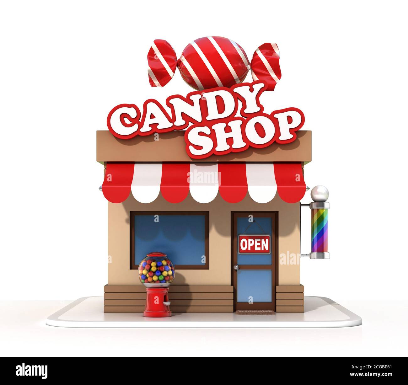 Candy shop 3d rendering Stock Photo - Alamy