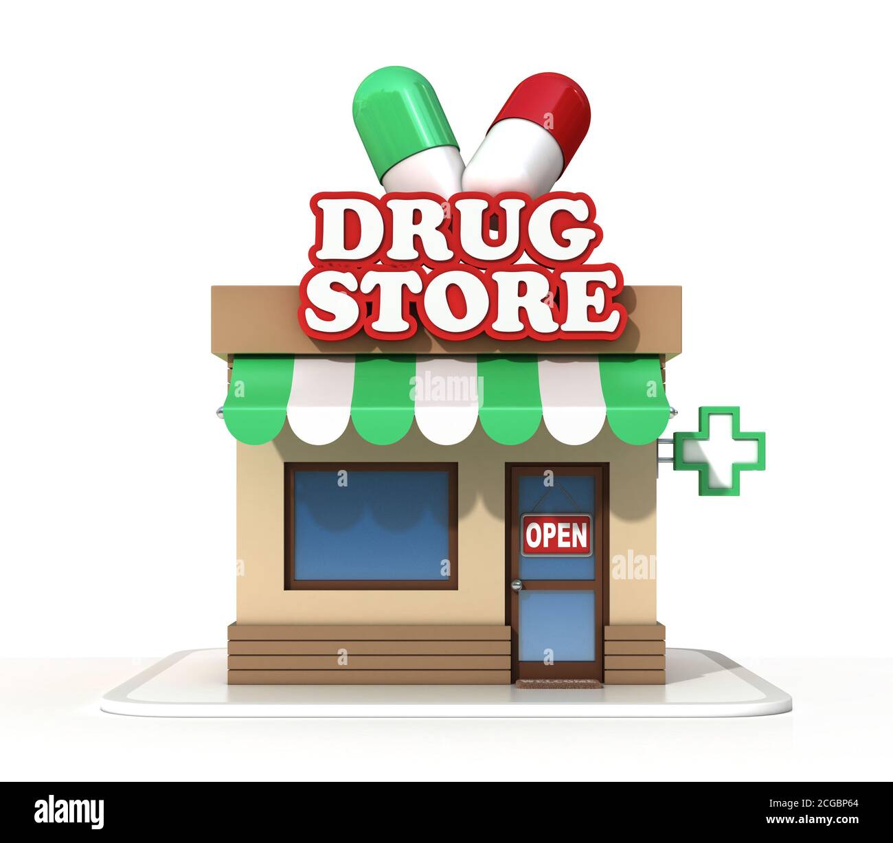 Drugstore 3d rendering Stock Photo - Alamy