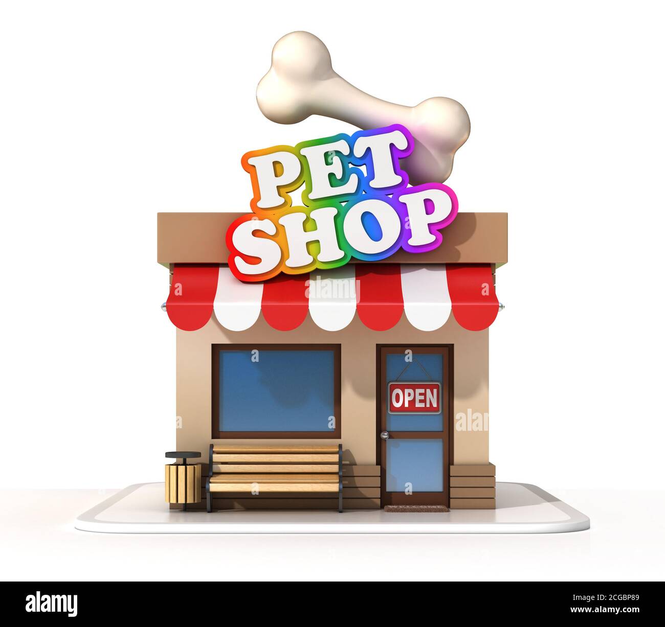 Pet shop 3d rendering Stock Photo - Alamy