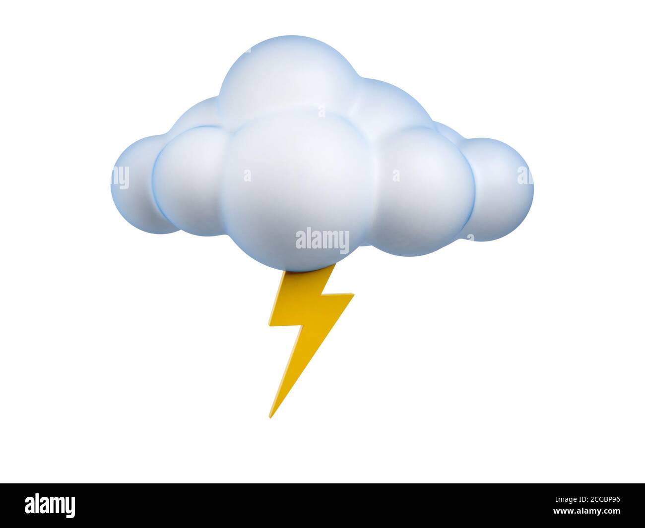 Weather icon Lightning 3d rendering Stock Photo - Alamy