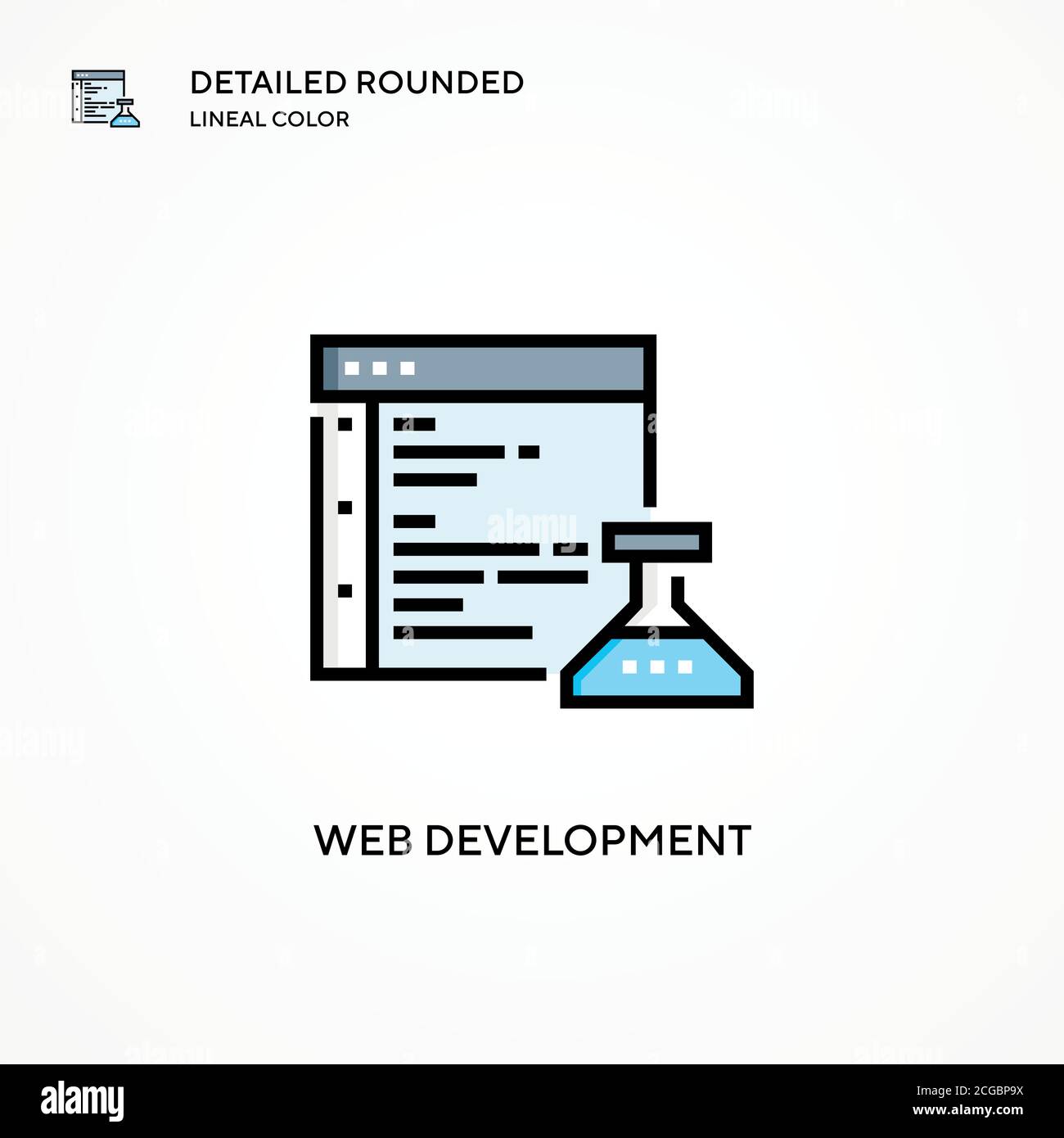Web development vector icon. Modern vector illustration concepts. Easy ...