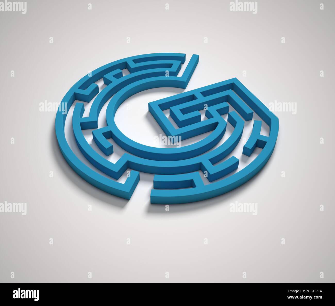 Maze font 3d rendering letter G Stock Photo - Alamy