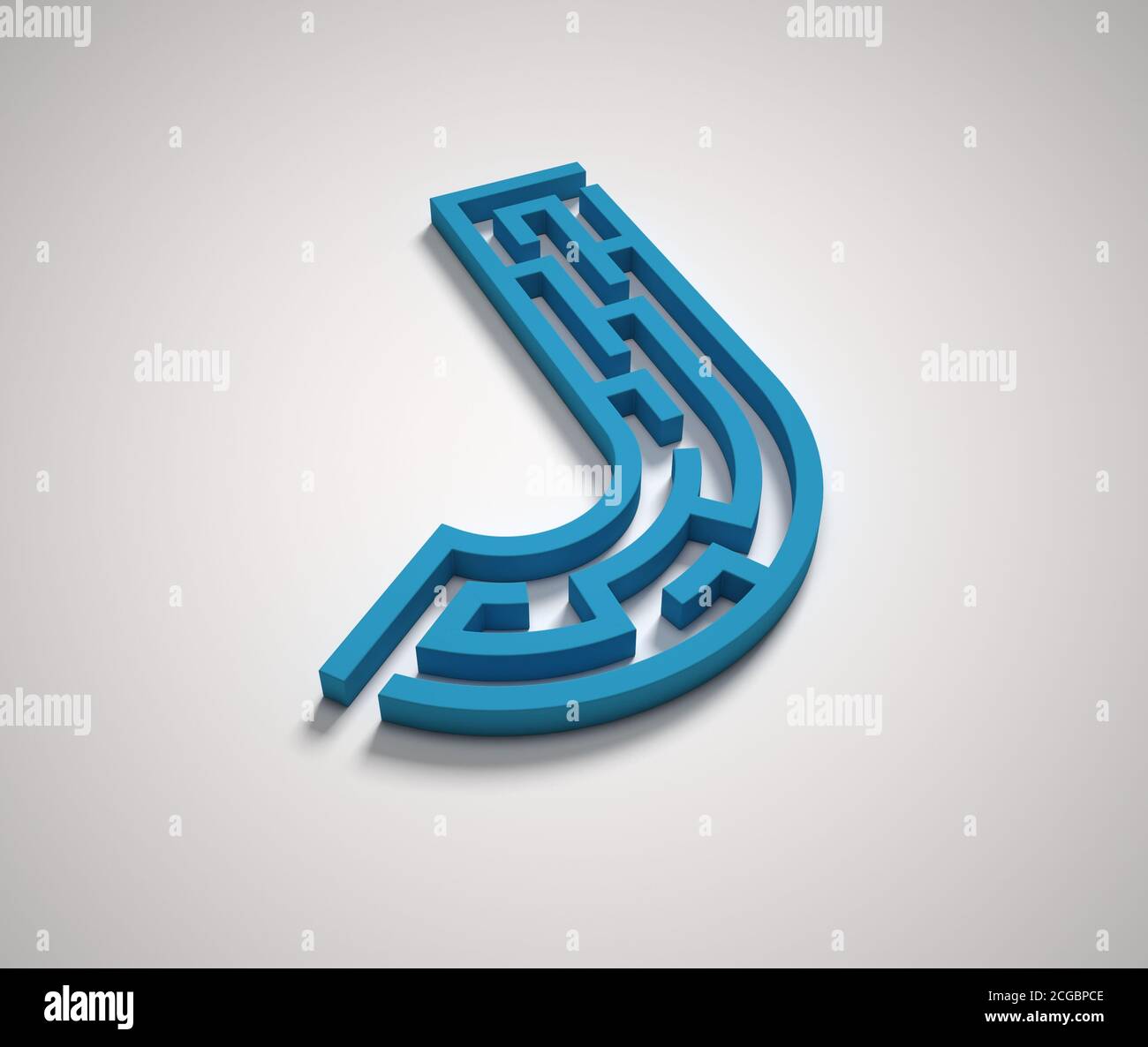 Maze font 3d rendering letter J Stock Photo - Alamy