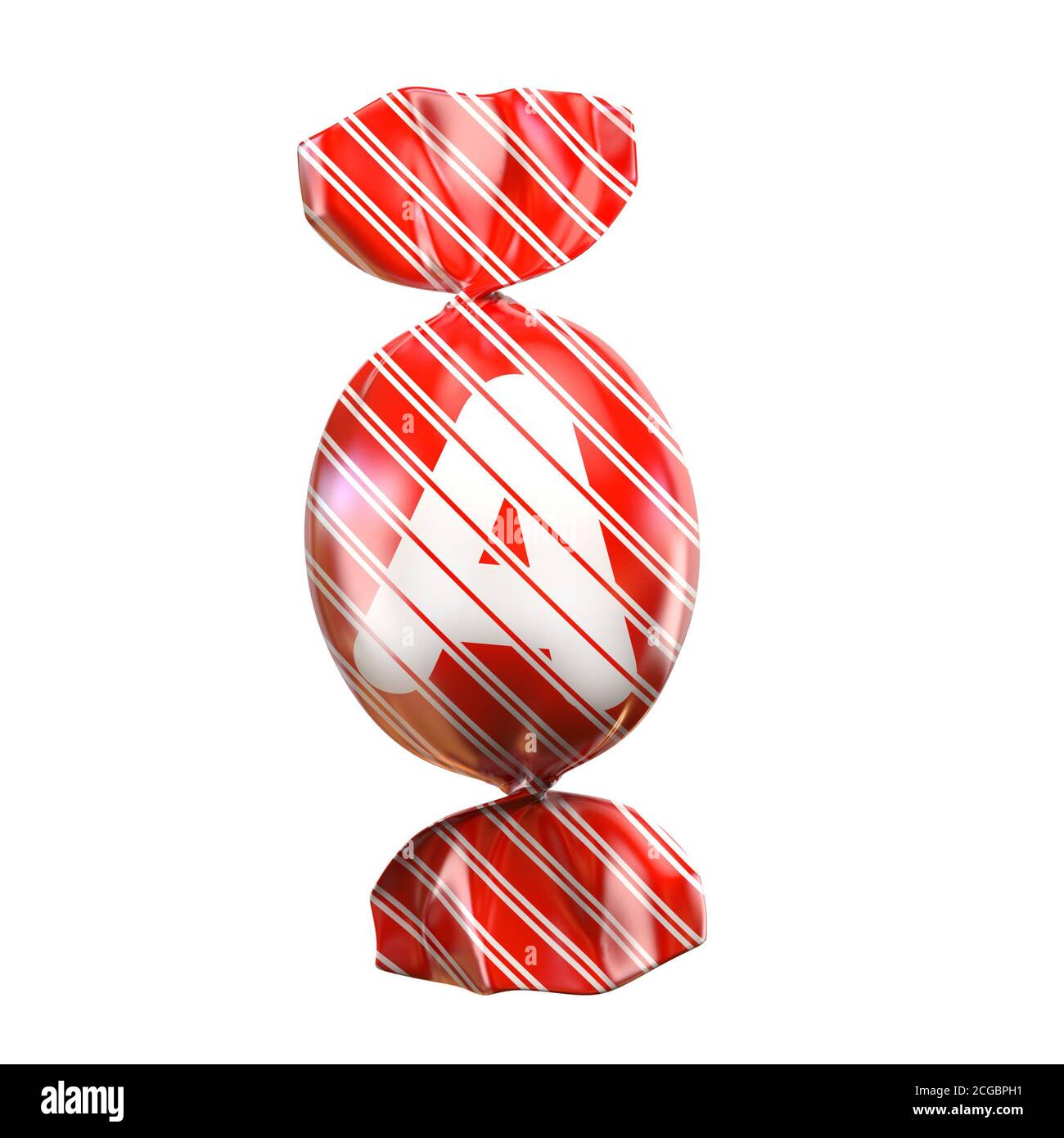 Candy 3d font letter A Stock Photo - Alamy