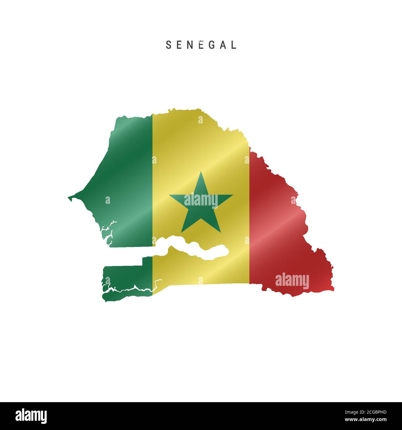 Waving flag map of Senegal. Vector illustration Stock Vector Image & Art - Alamy
