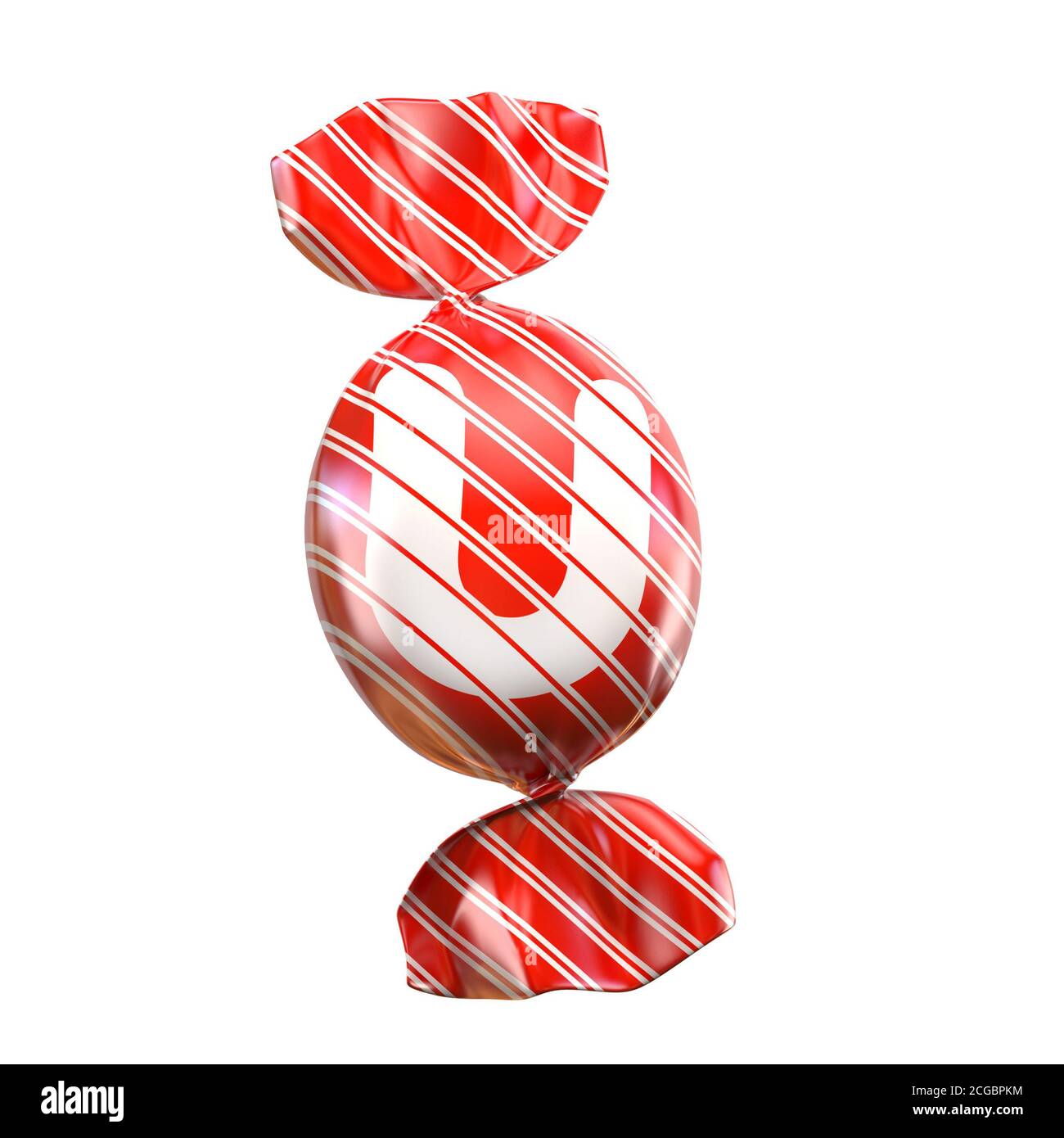 Candy 3d font letter U Stock Photo - Alamy