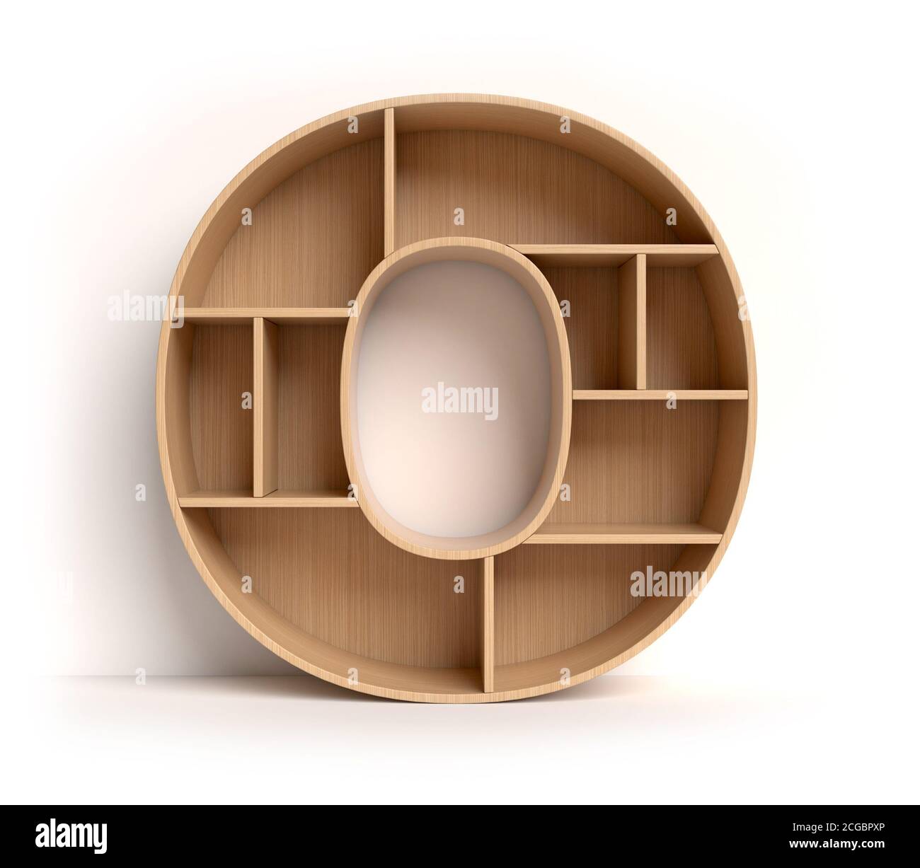 Shelf font 3d rendering letter O Stock Photo - Alamy