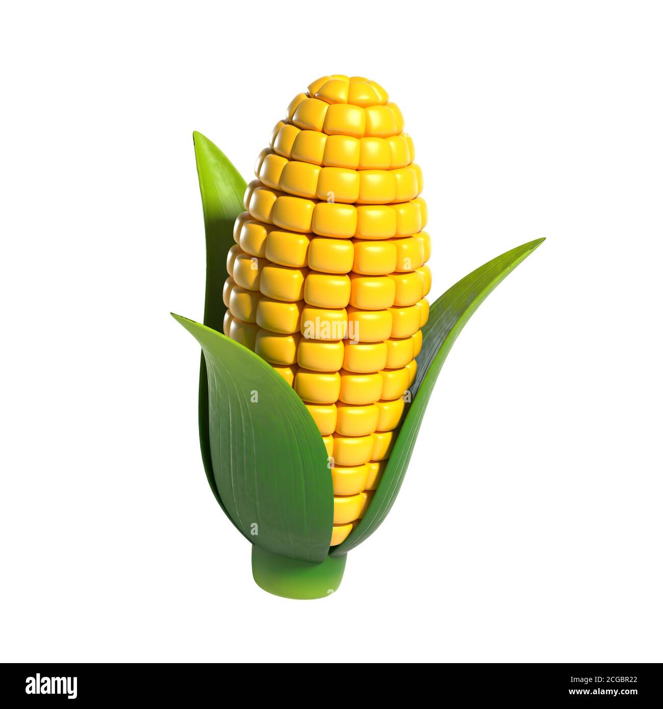 Corn cartoon style 3d rendering Stock Photo - Alamy