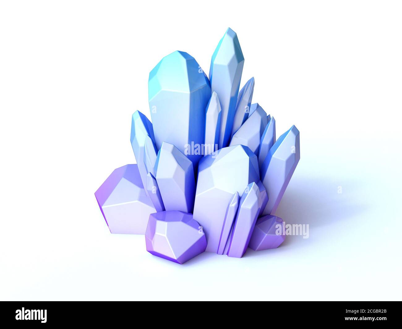 Blue crystal 3d rendering Stock Photo - Alamy