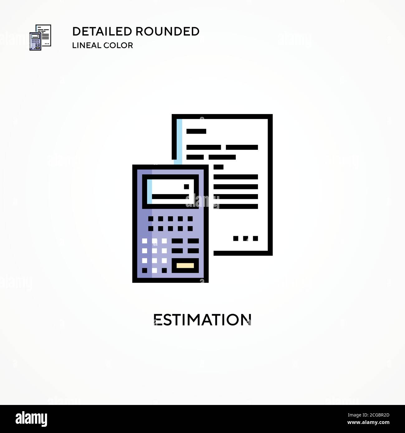 Estimation vector icon. Modern vector illustration concepts. Easy to ...