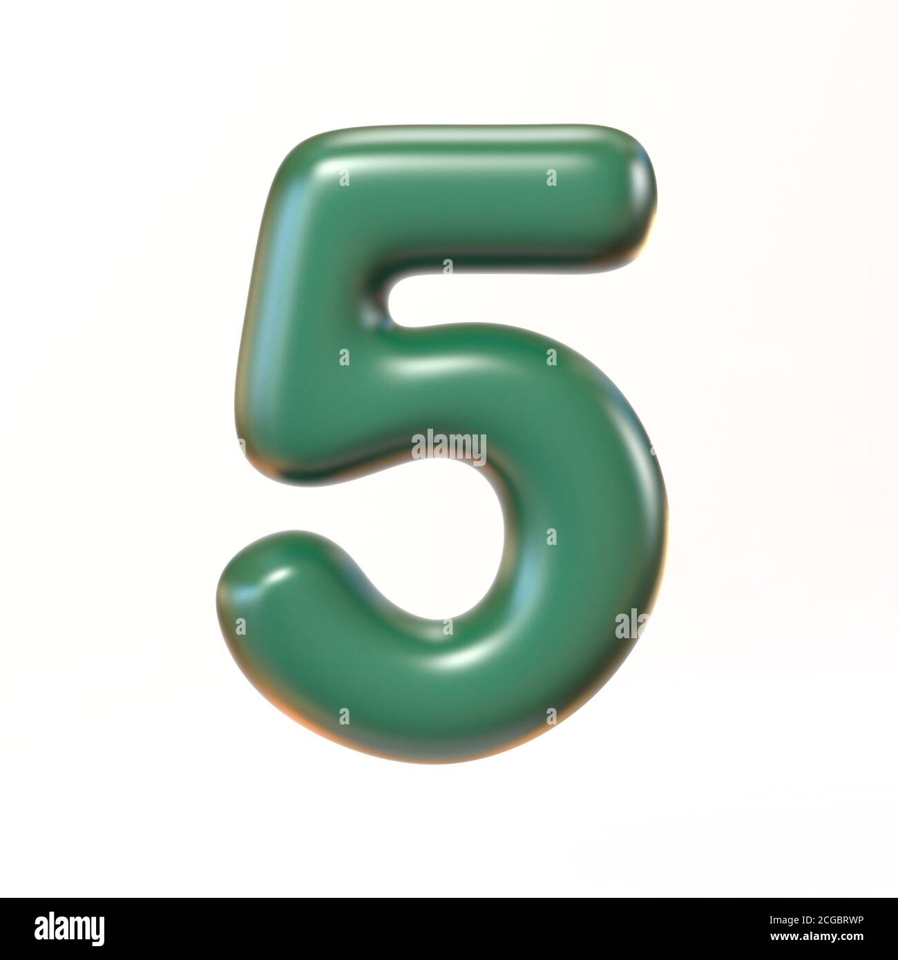 Bubbly 3d font number 5 Stock Photo - Alamy