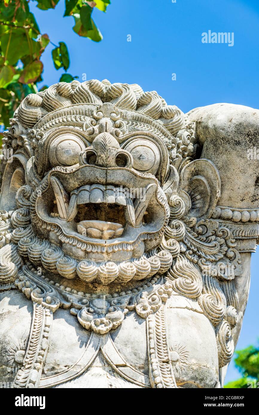 Statue at the temple in Bali Indonesia Stock Photo - Alamy