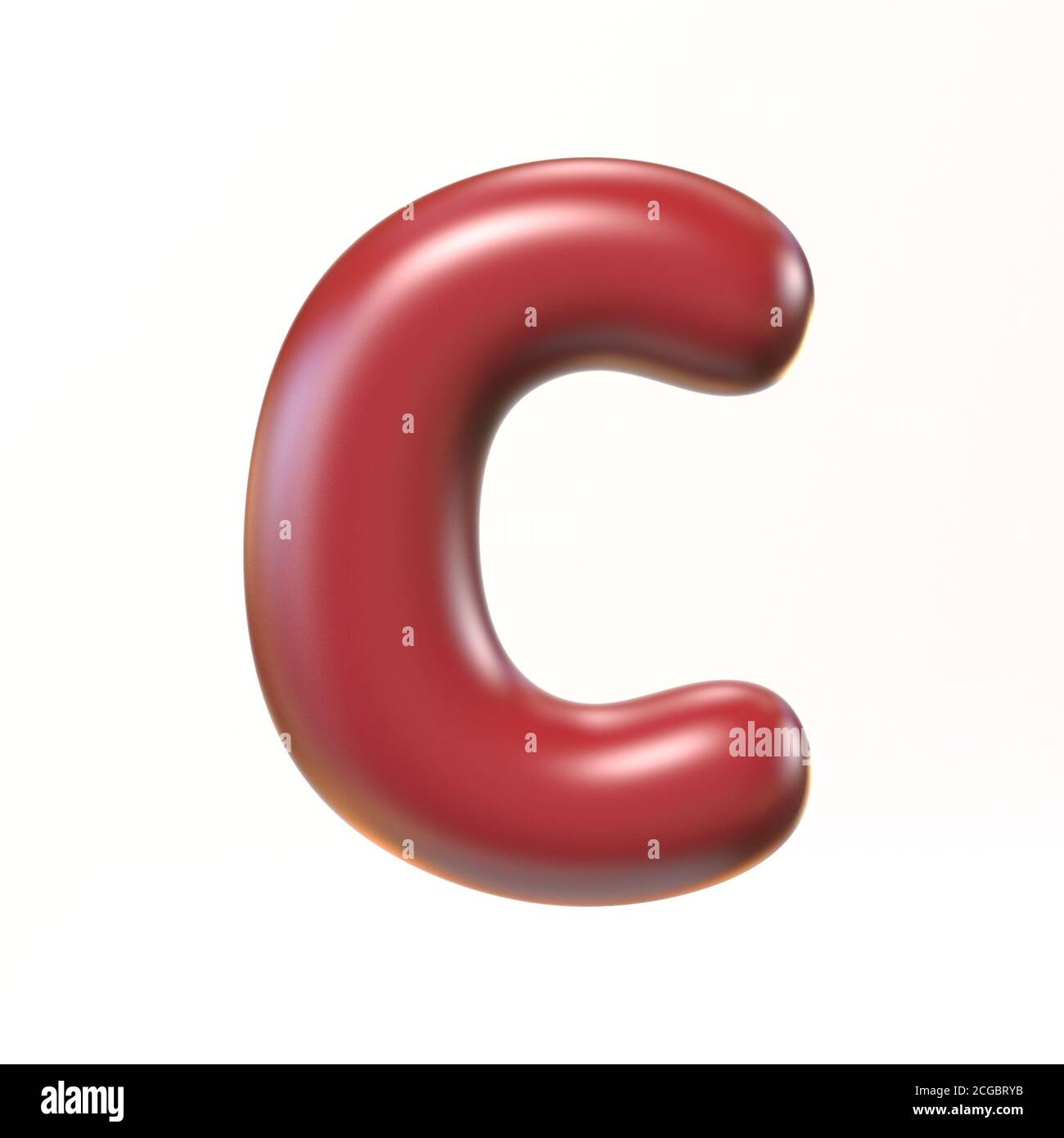 Bubbly 3d font letter C Stock Photo - Alamy