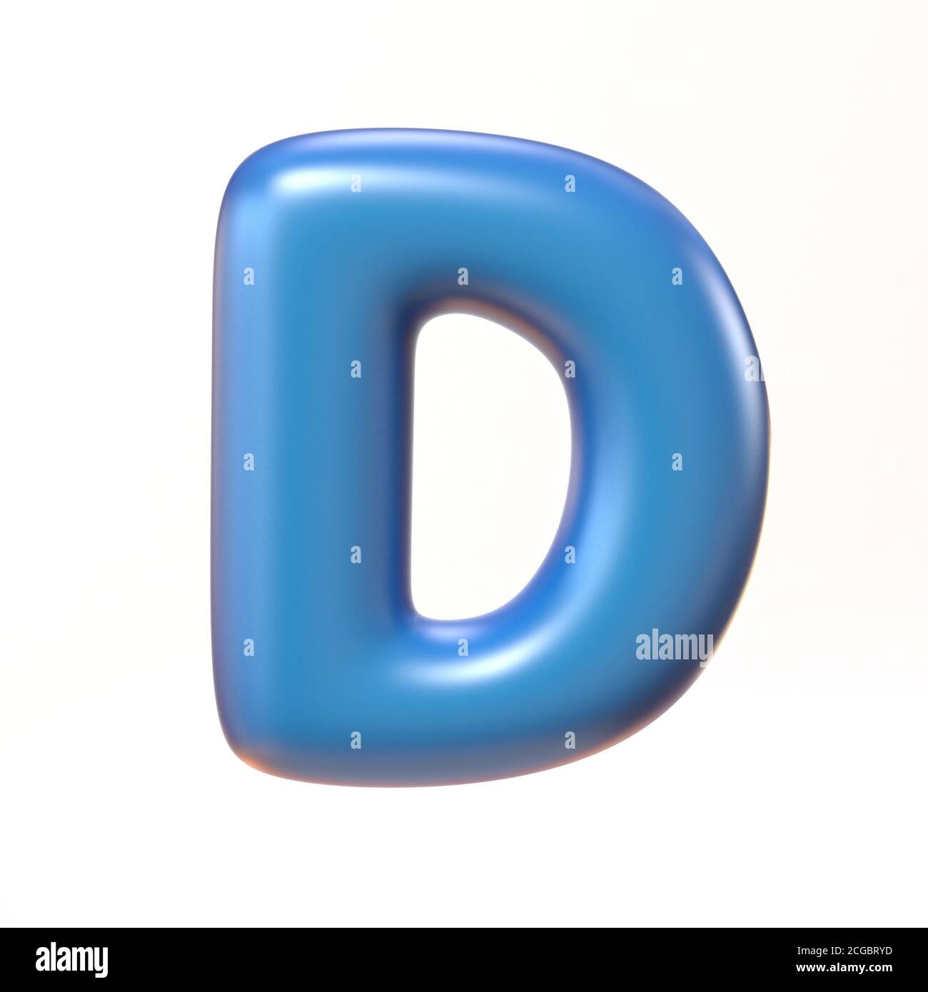 Bubbly 3d font letter D Stock Photo - Alamy