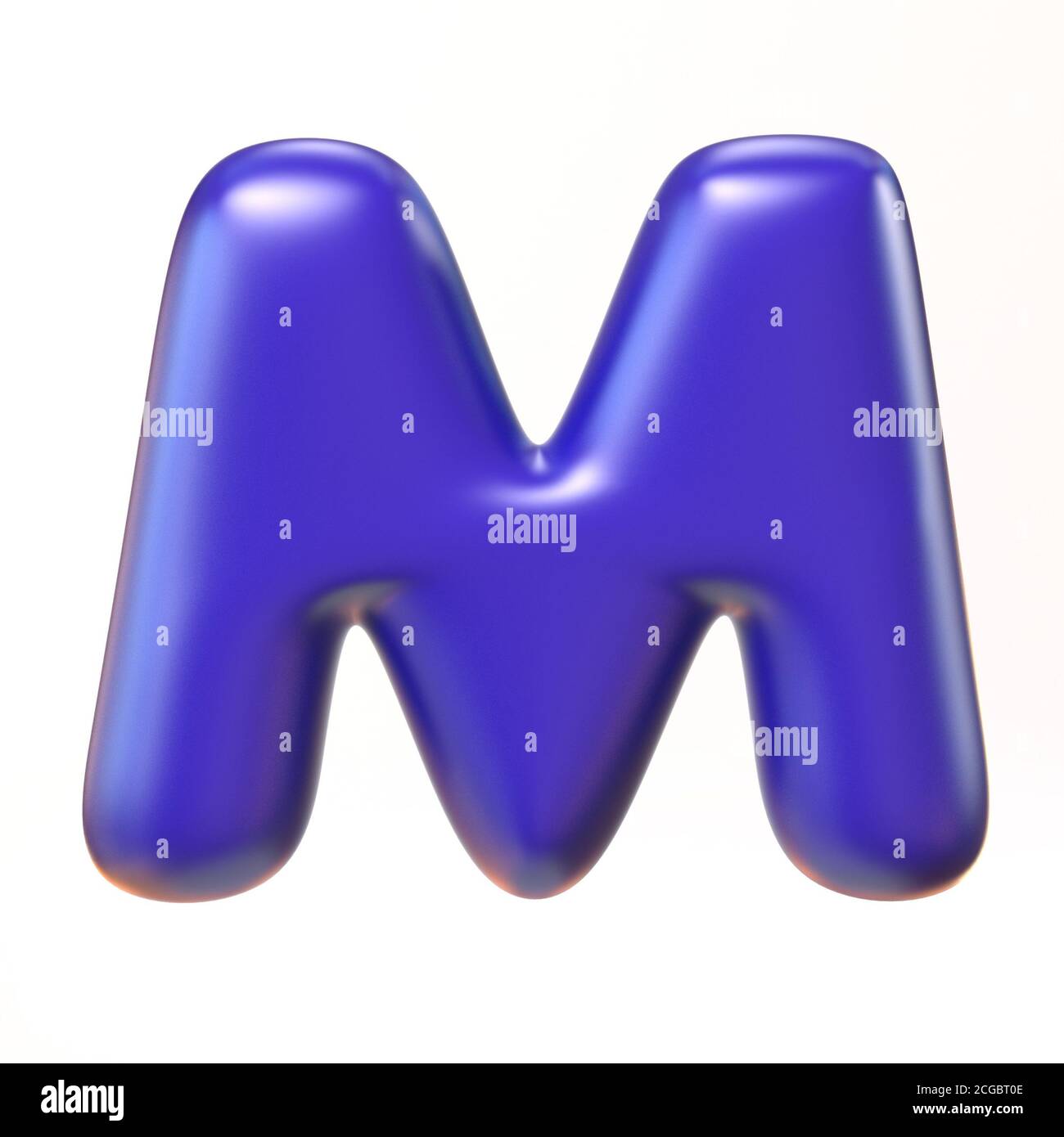 Bubbly 3d font letter M Stock Photo - Alamy