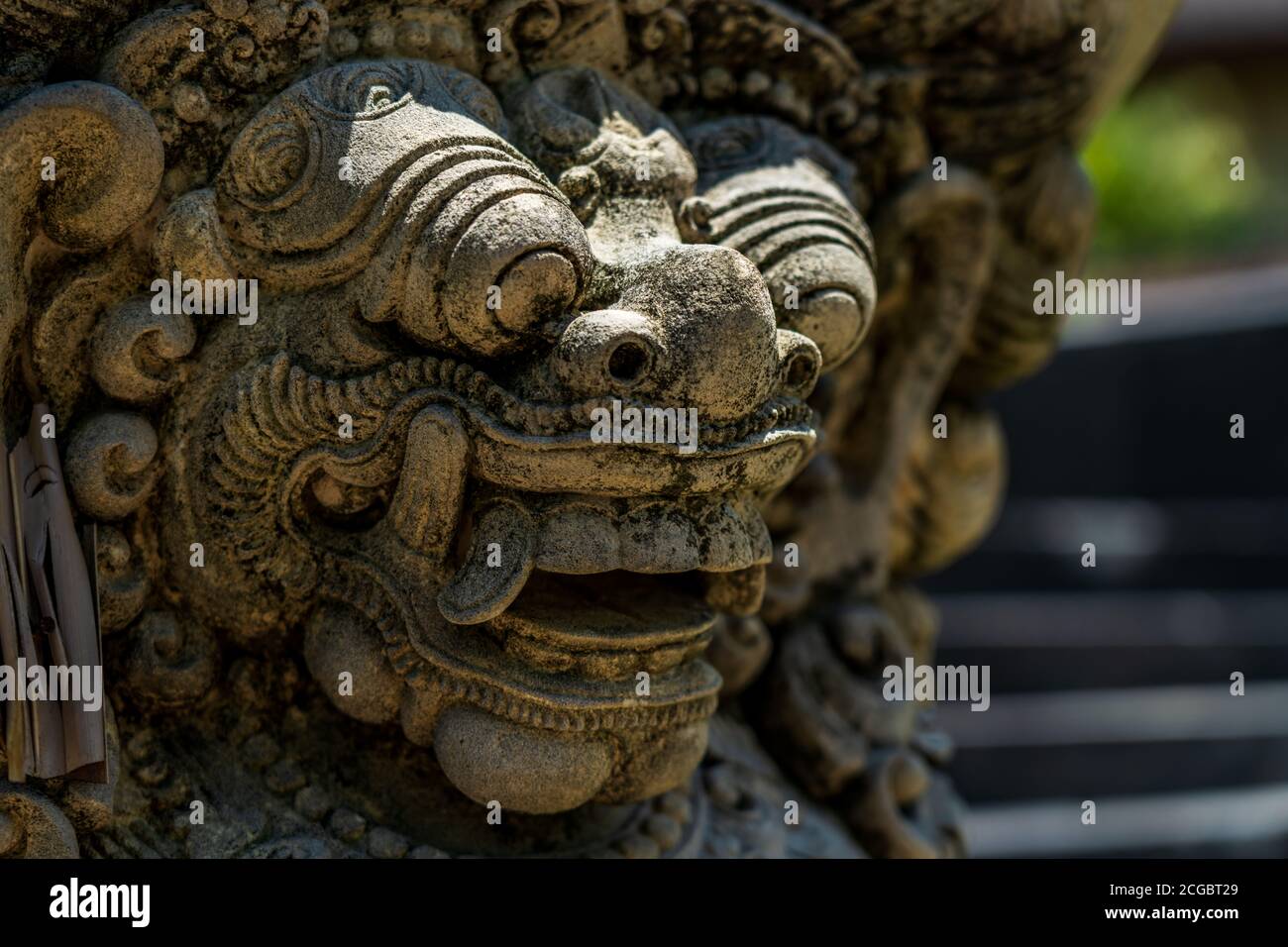 Statue at the temple in Bali Indonesia Stock Photo - Alamy