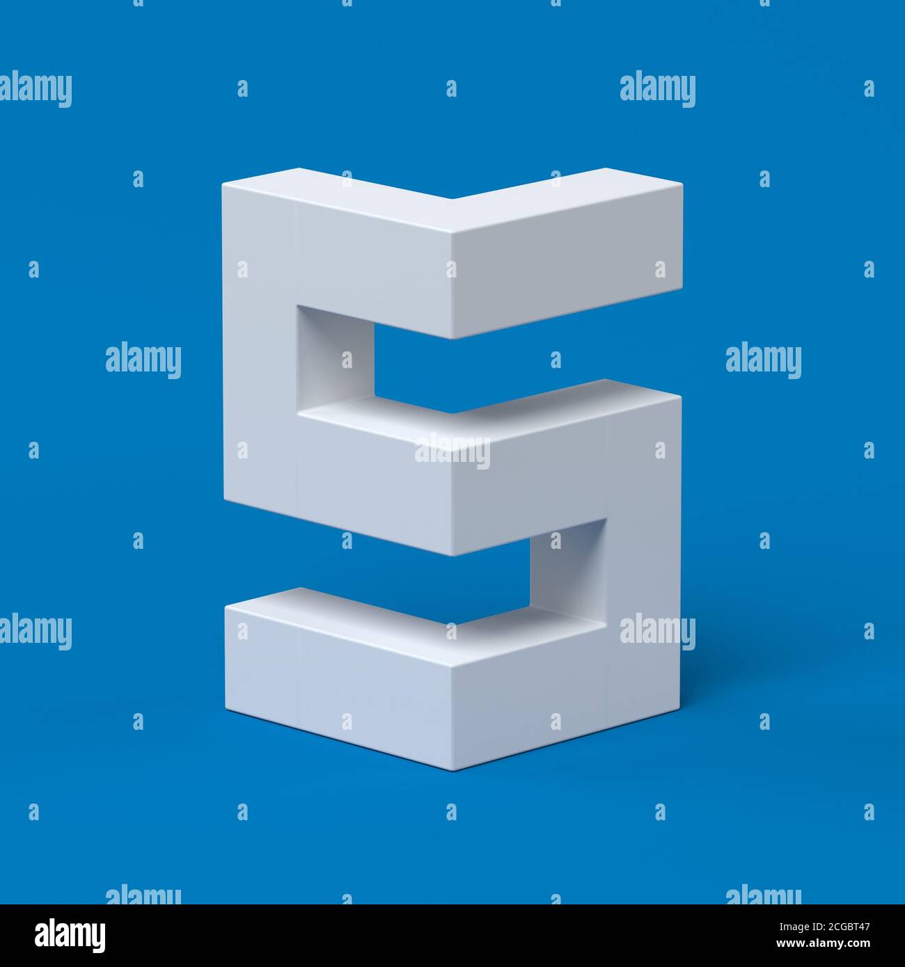 Isometric font 3d rendering number 5 Stock Photo - Alamy