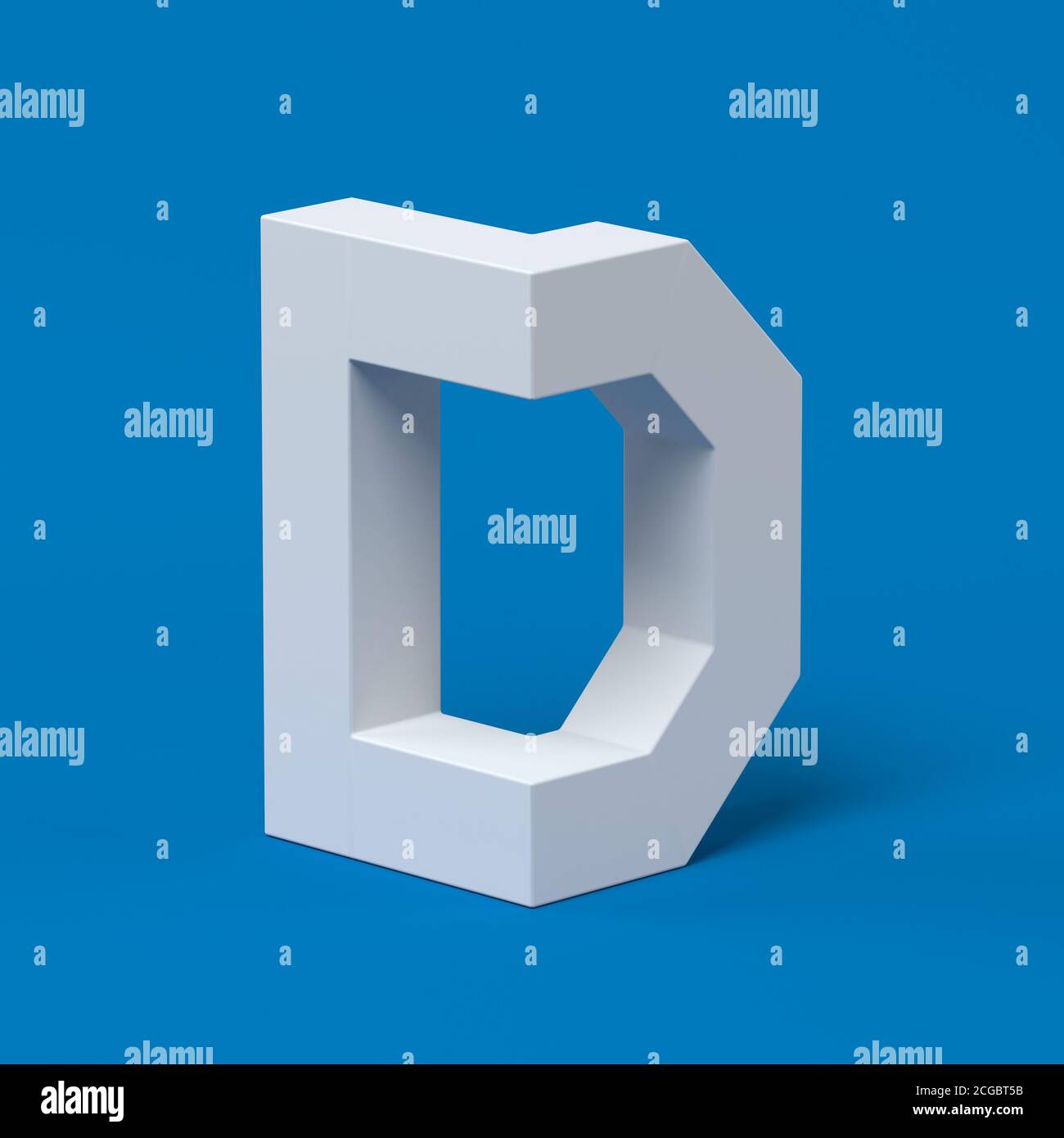 Isometric font 3d rendering letter D Stock Photo - Alamy