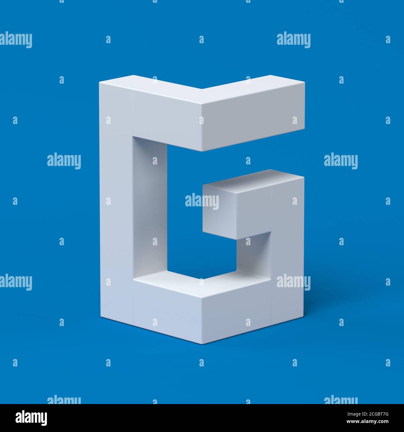 Isometric font 3d rendering letter G Stock Photo - Alamy