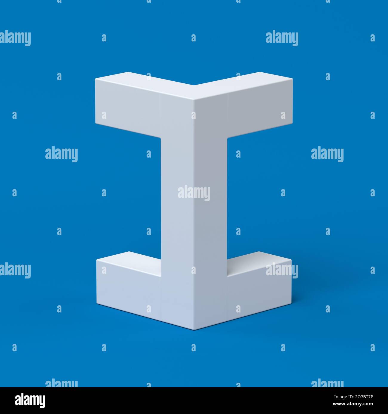 Isometric font 3d rendering letter I Stock Photo - Alamy