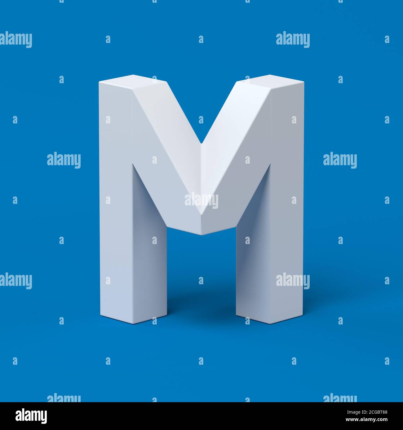 Isometric font 3d rendering letter M Stock Photo - Alamy