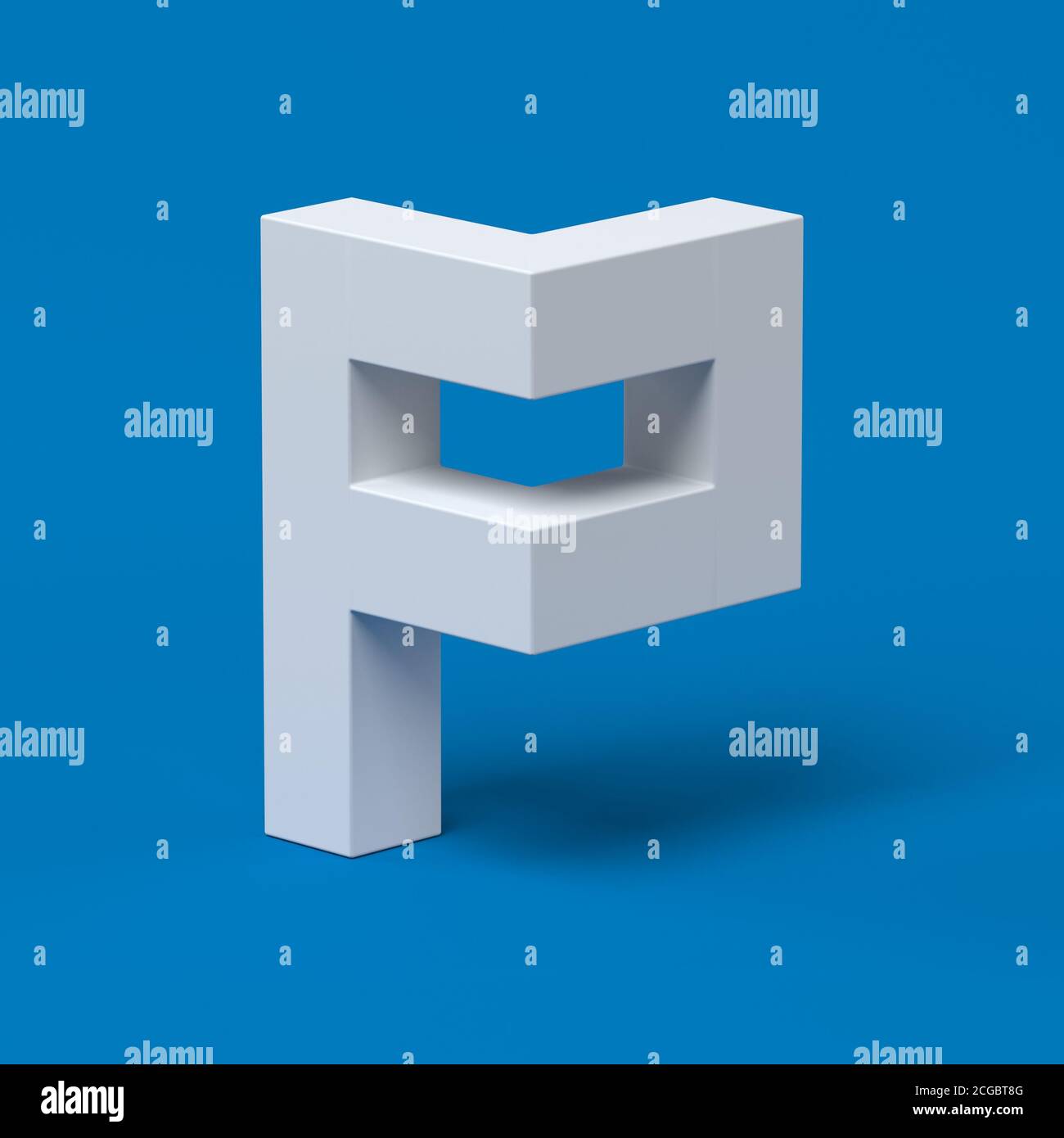 Isometric font 3d rendering letter P Stock Photo - Alamy