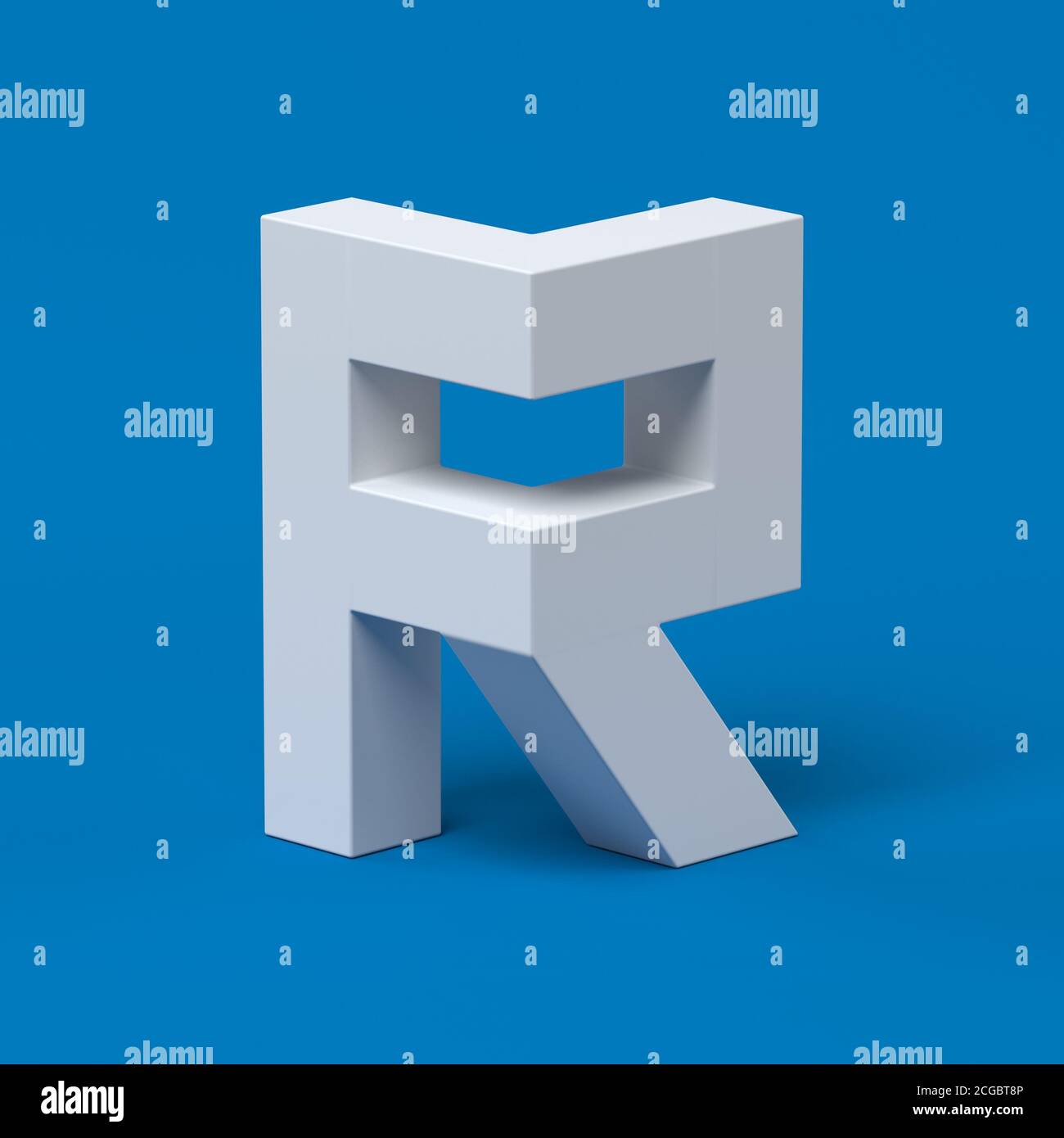Isometric font 3d rendering letter r hi-res stock photography and ...