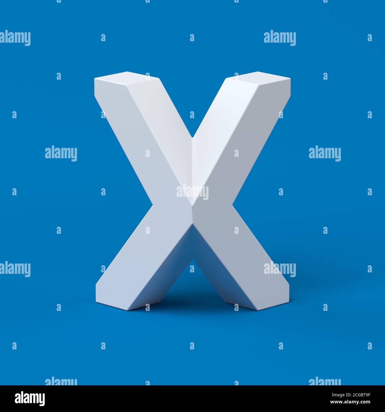 Isometric font 3d rendering letter X Stock Photo - Alamy