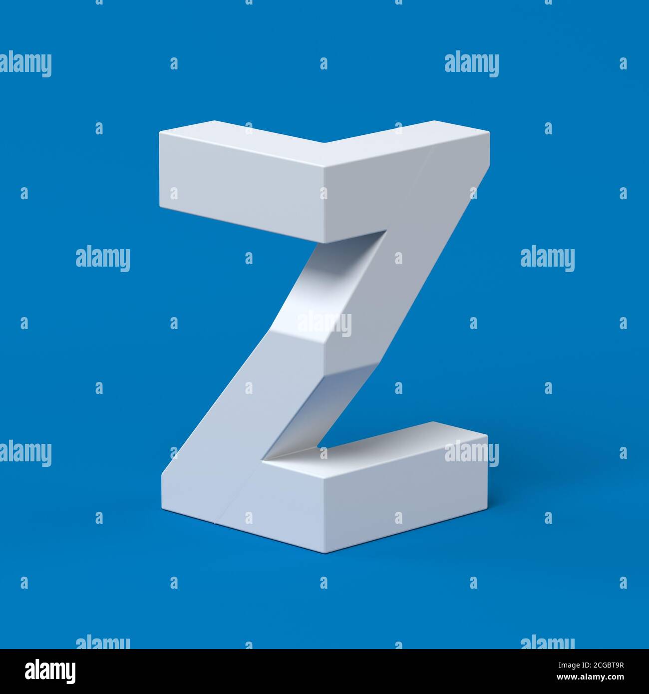 Isometric font 3d rendering letter Z Stock Photo - Alamy