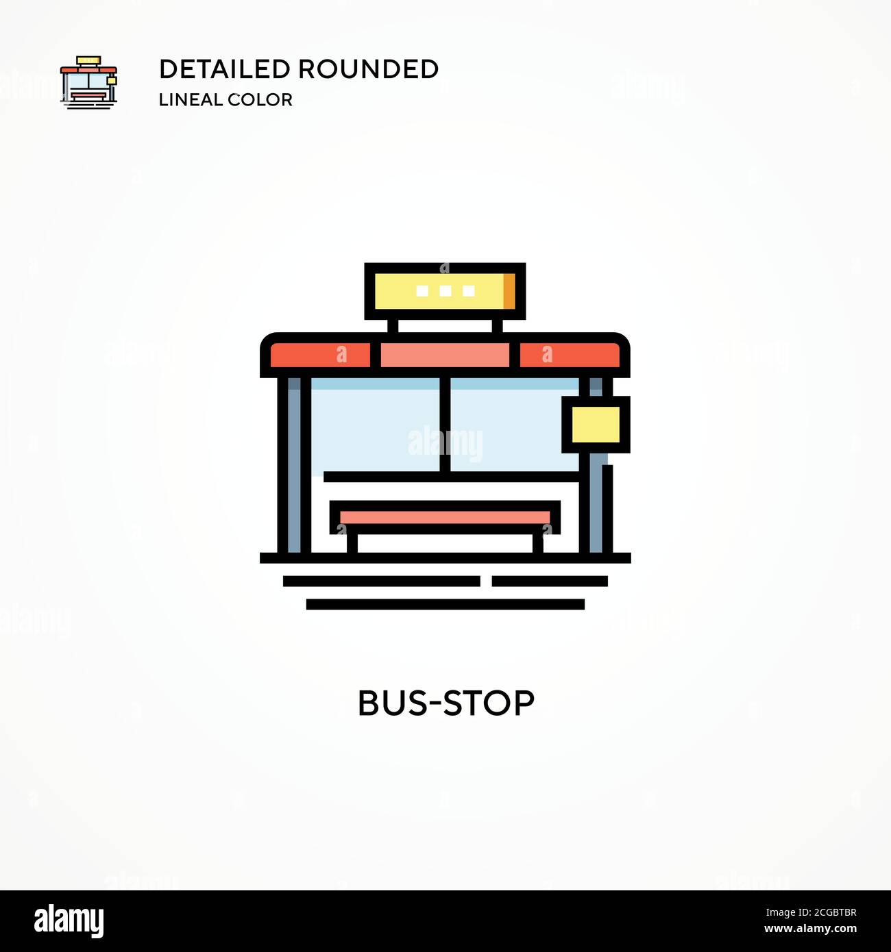 Bus-stop vector icon. Modern vector illustration concepts. Easy to edit ...