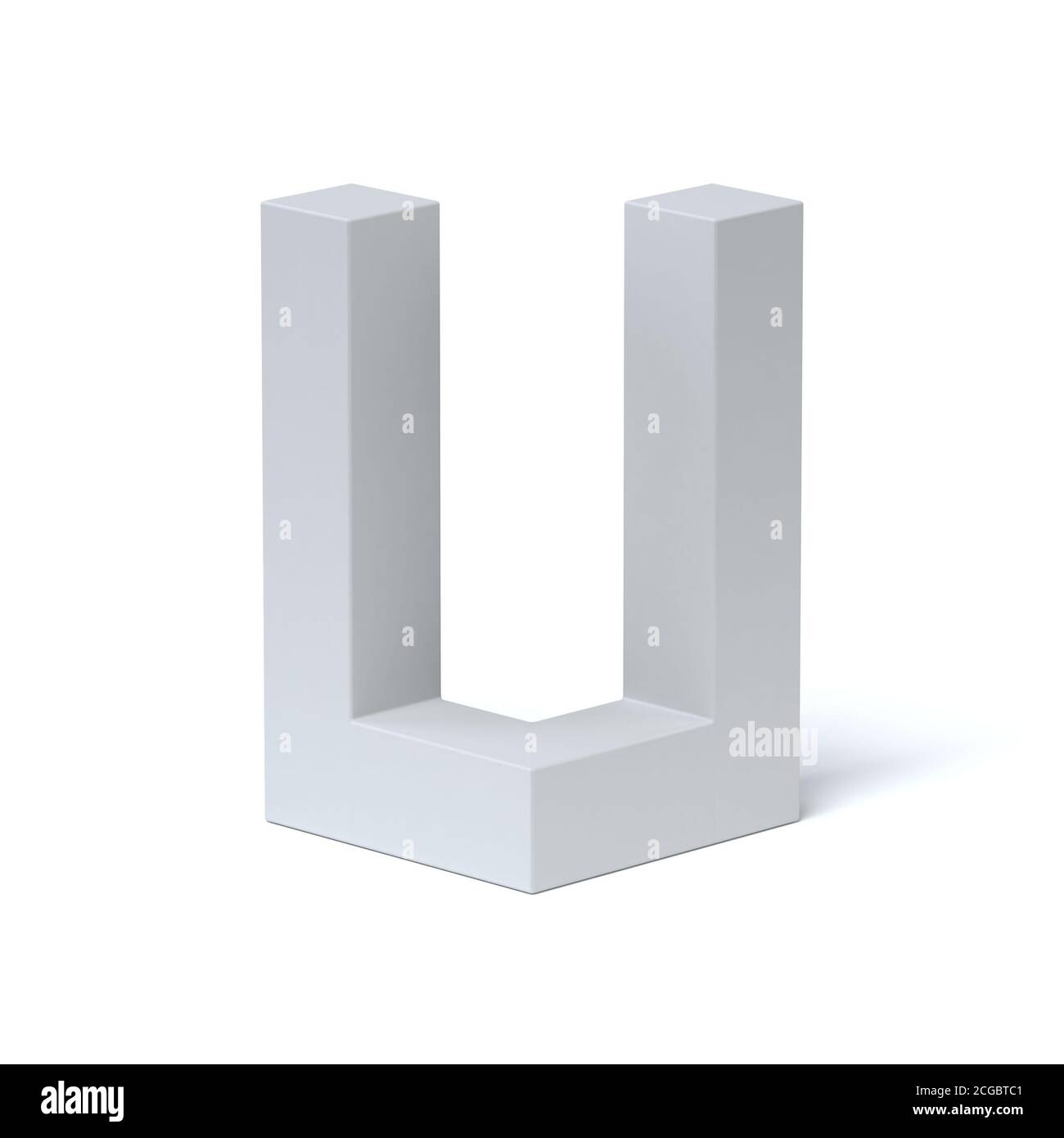 Isometric font 3d rendering letter U Stock Photo - Alamy